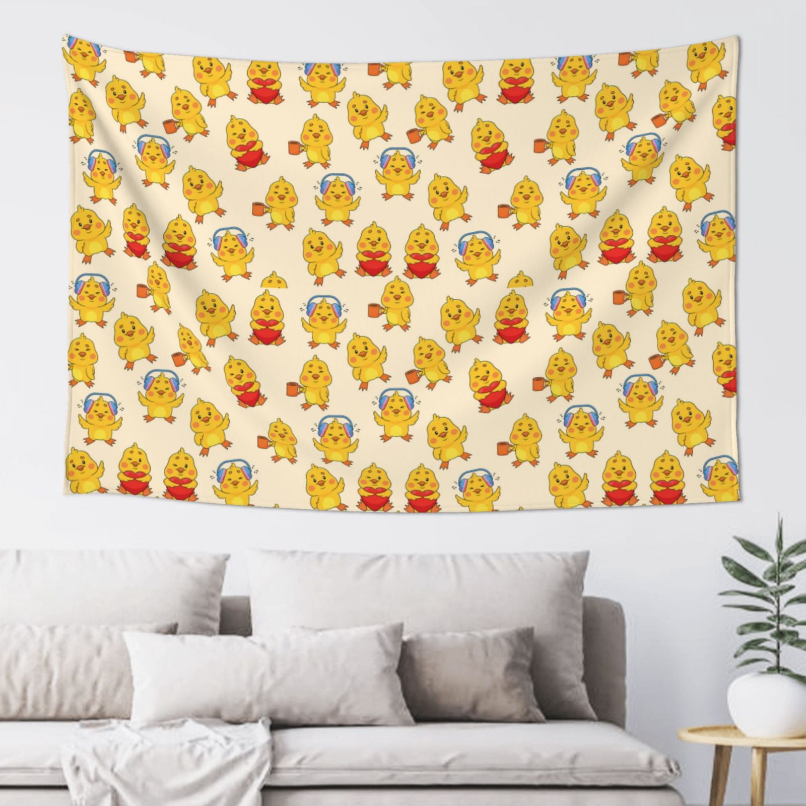 Easygdp Cute Chicken Tapestry Wall Hanging, Wall Tapestries for Bedroom ...