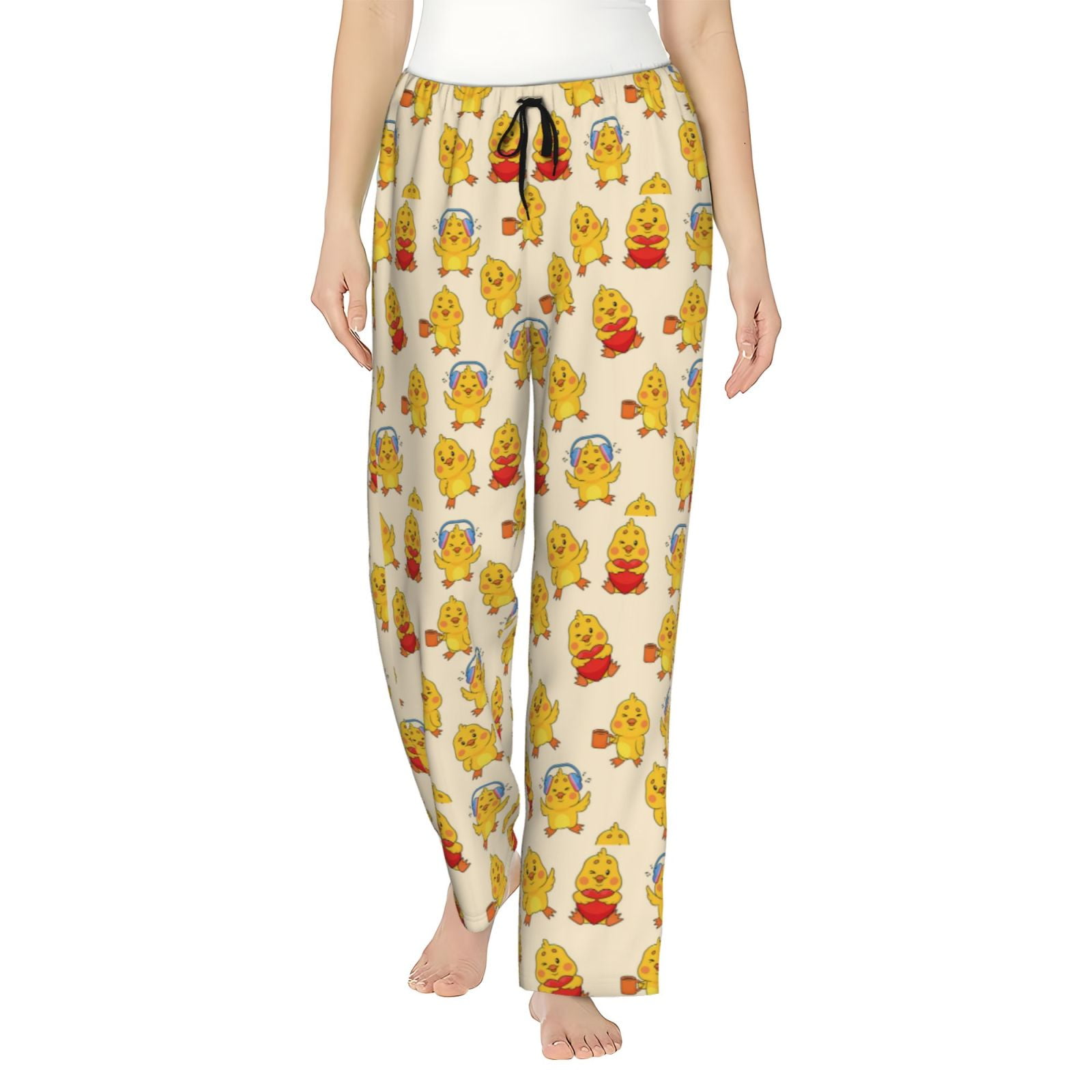 Easygdp Cute Chicken Women's Drawstring Pajama Pants | Lounge Joggers ...