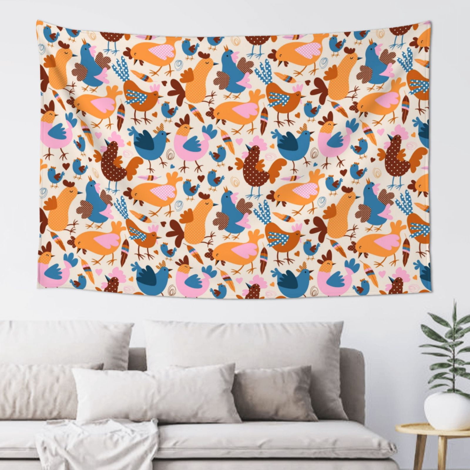 Easygdp Cute Chickens Tapestry Wall Hanging, Wall Tapestries for ...