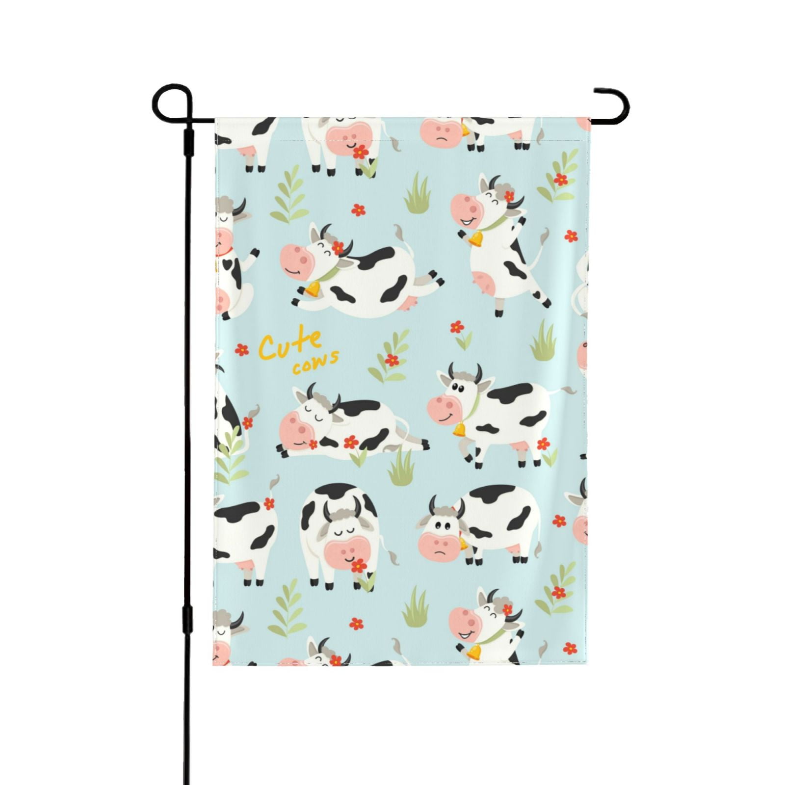 Easygdp Cute Cows Garden Flag Yard Flag Welcome Flag, Double-Sided ...