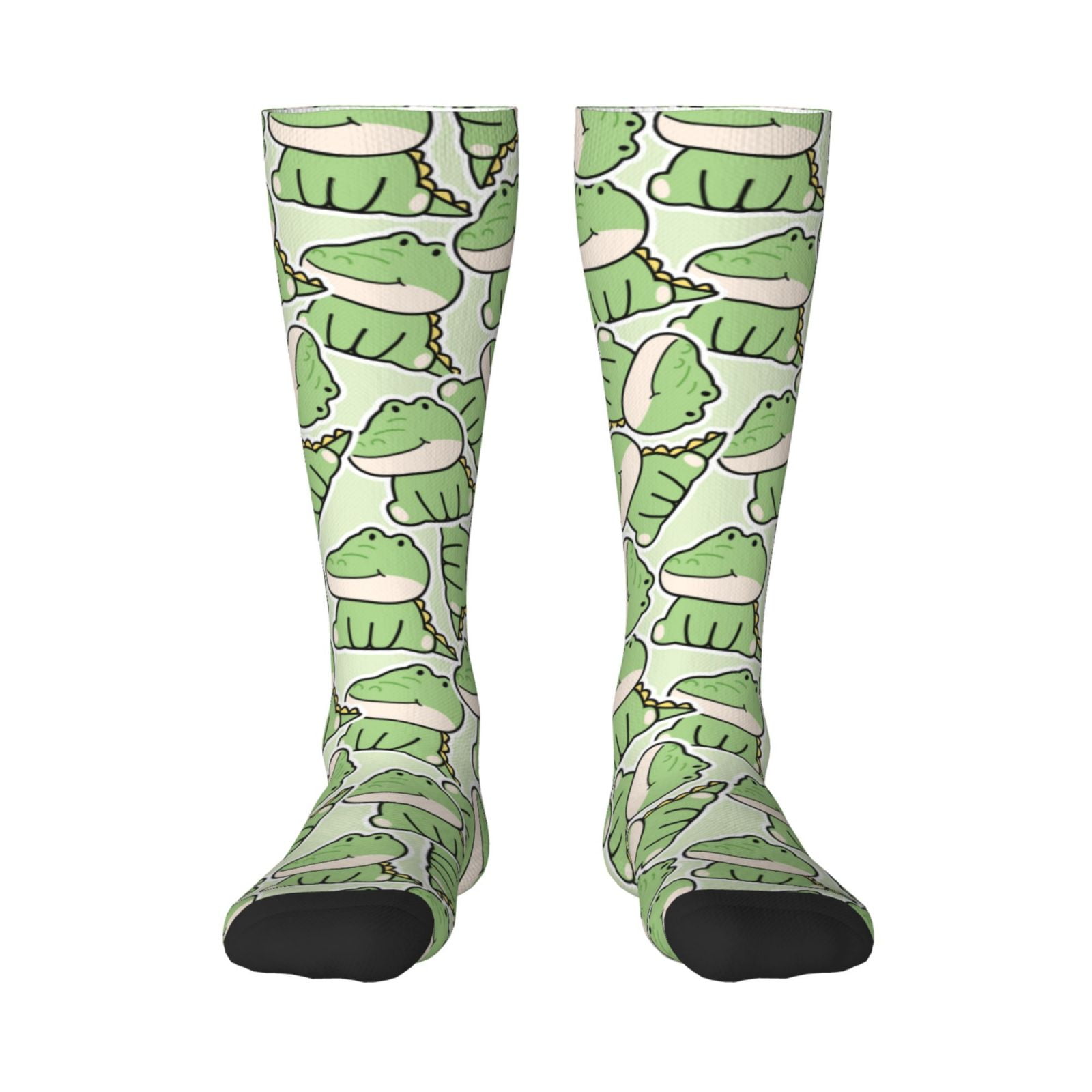 Easygdp Cute Crocodile Soccer Socks Sport Knee High Socks Calf ...