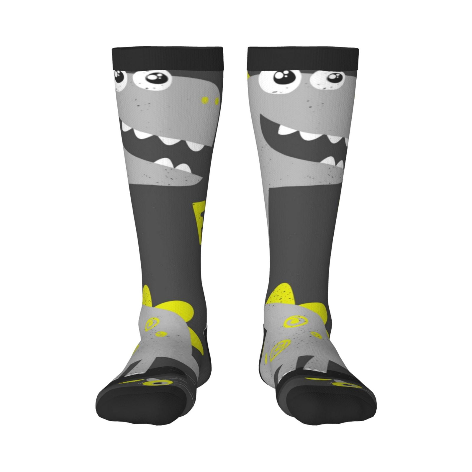 Easygdp Cute Dinosaur Soccer Socks Sport Knee High Socks Calf ...