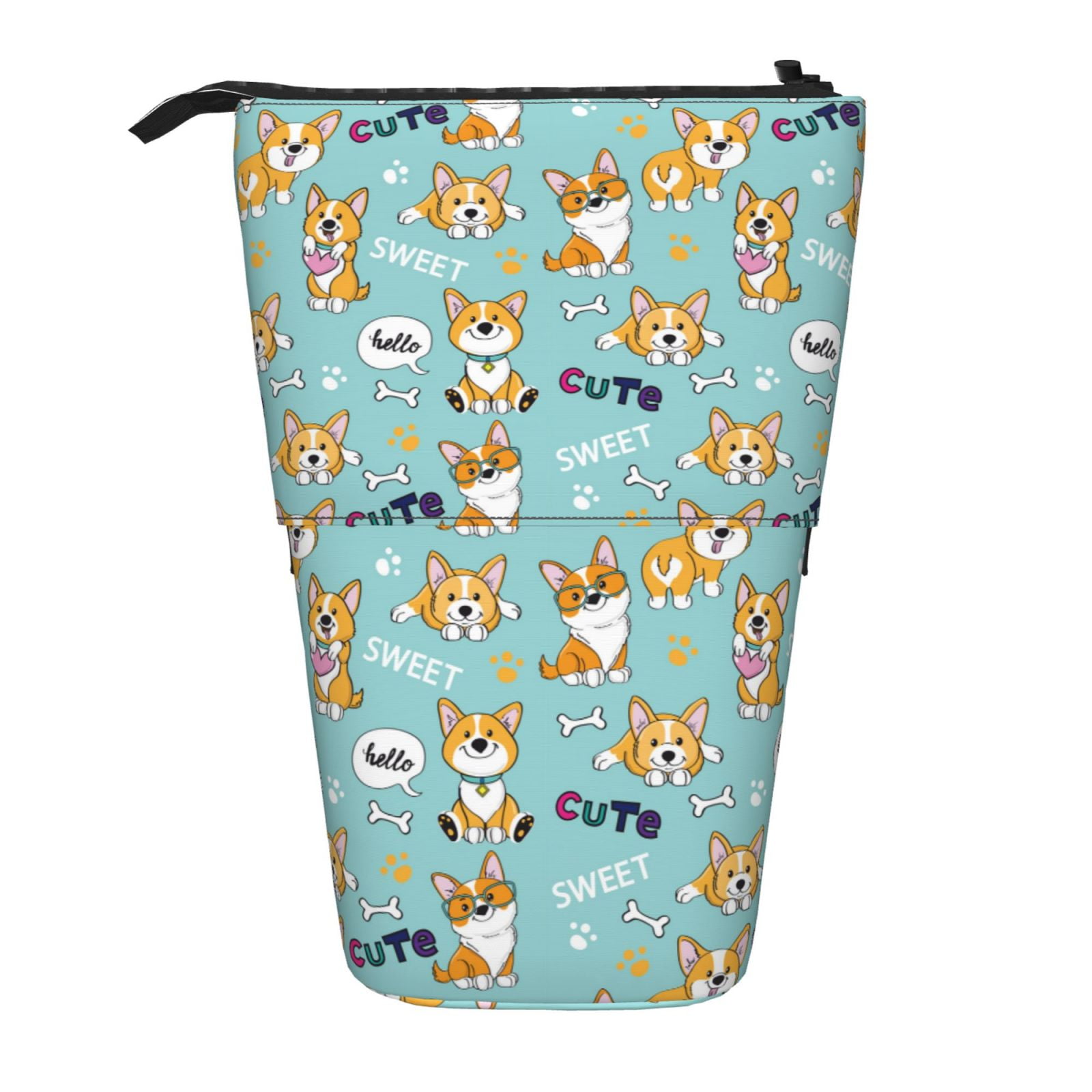 Easygdp Cute Dogs Corgi Standing Pencil Case Telescopic Pen Holder ...