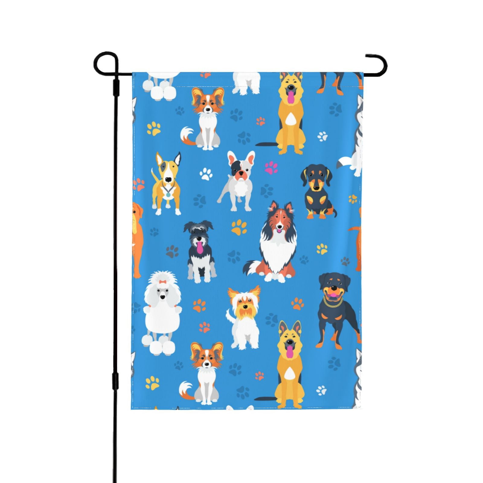 Easygdp Cute Dogs Garden Flag Yard Flag Welcome Flag, Double-Sided ...