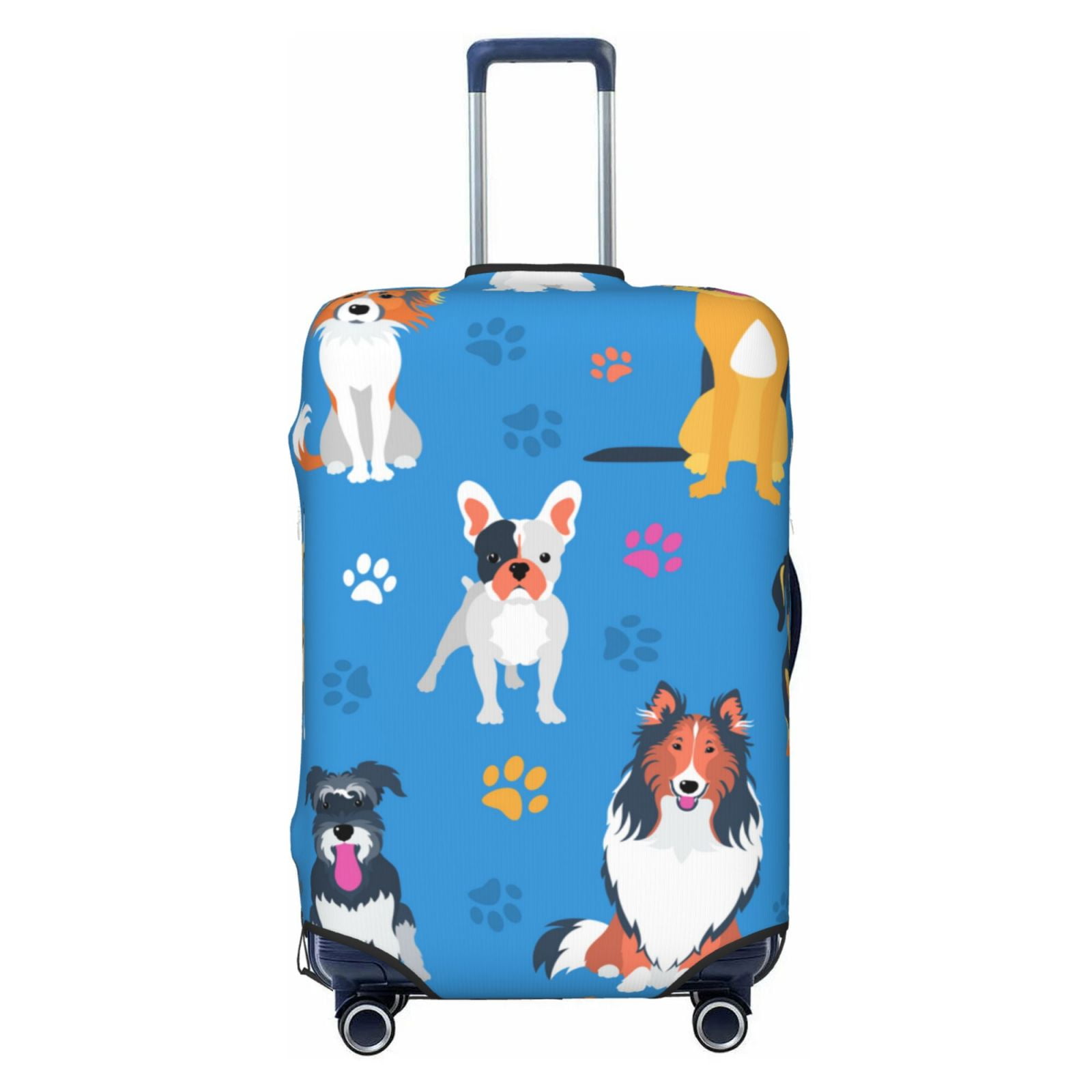 Easygdp Cute Dogs Print Elastic and Washable Suitcase Protective Cover ...