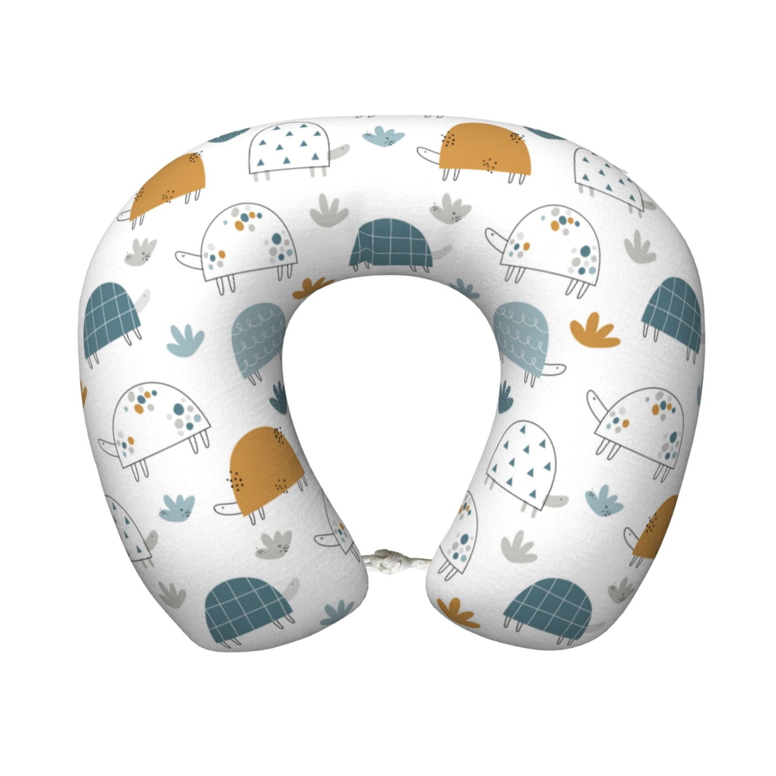 Easygdp Cute Doodle Turtles Travel Pillow Memory Foam, Head Neck ...