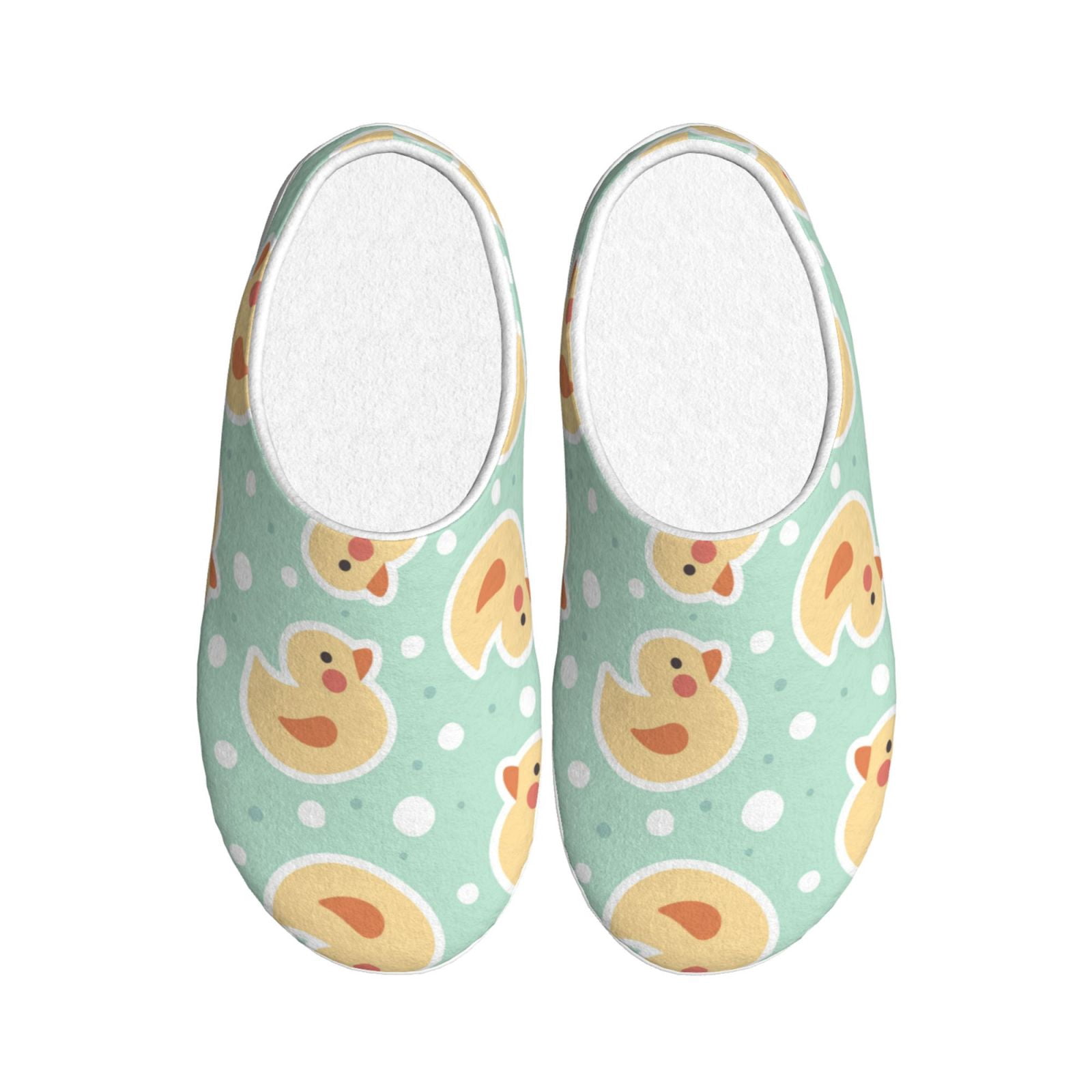Easygdp Cute Duck Slippers for Women Mens Winter Warm Home Slippers ...