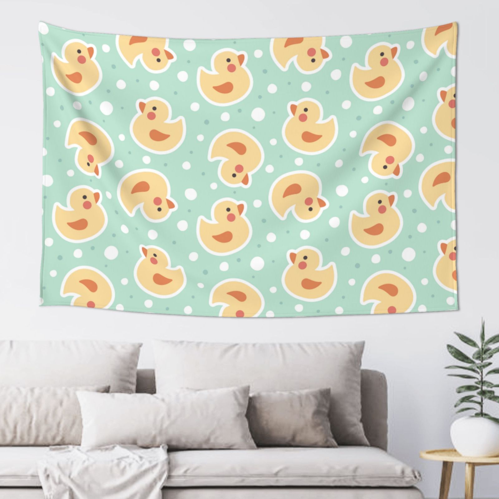Easygdp Cute Duck Tapestry Wall Hanging, Wall Tapestries for Bedroom ...