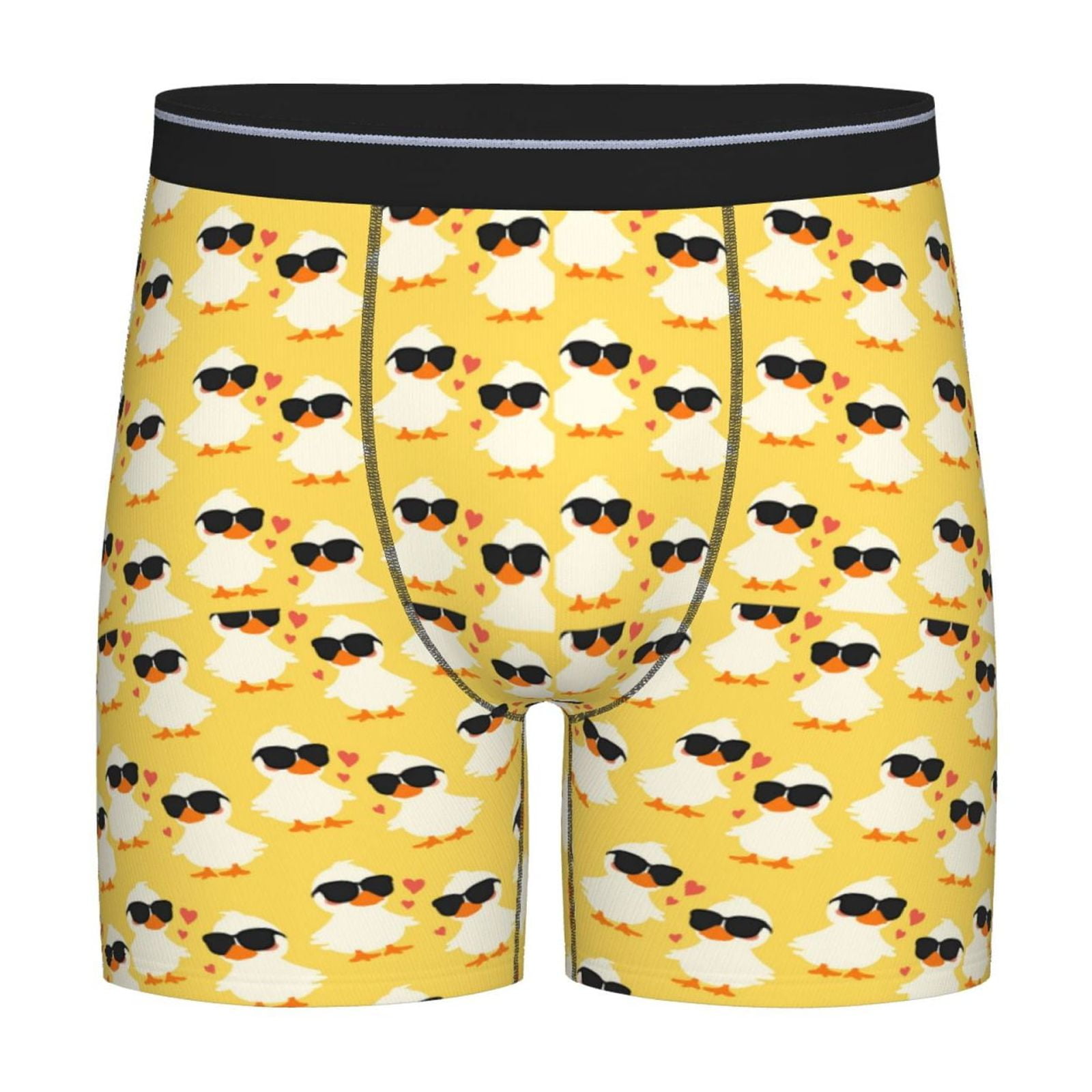 Easygdp Cute Duck With Black Glasses Men's Boxer Briefs Men’s Underwear ...