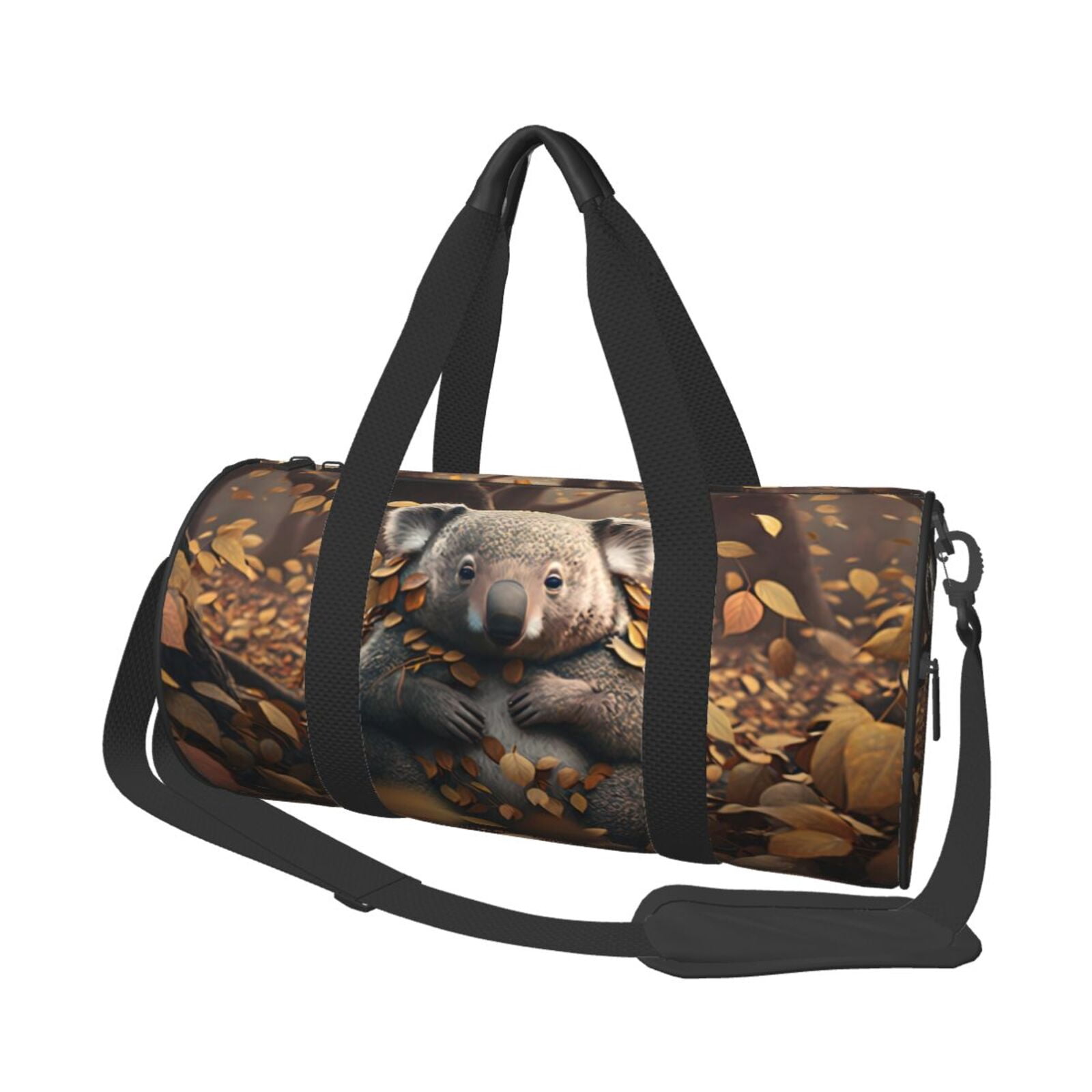 Easygdp Cute Fallen Leaf Koala Travel Duffle Bag,Carry on Bag Travel ...