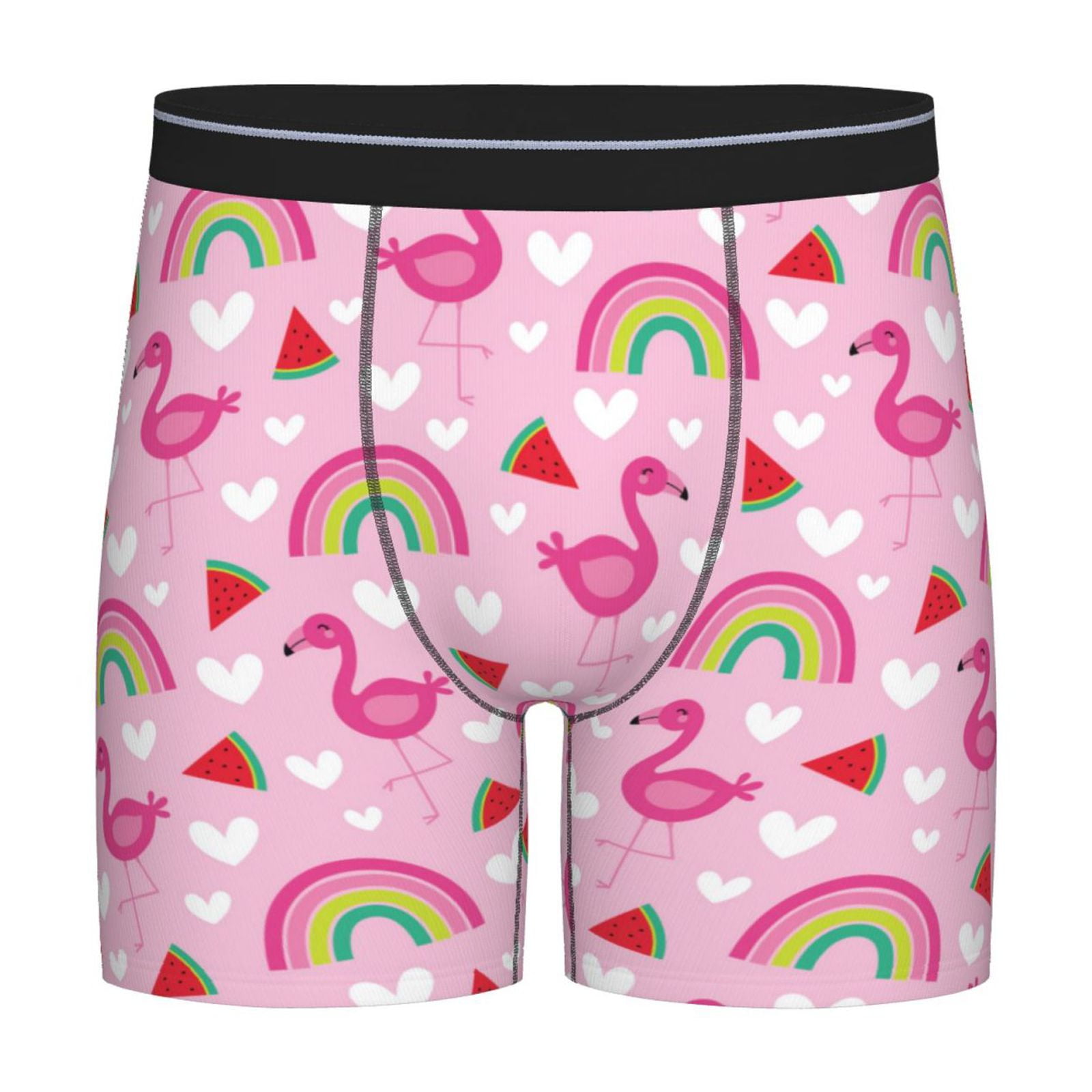 Easygdp Cute Flamingo Men's Boxer Briefs Men’s Underwear Boxer Briefs ...