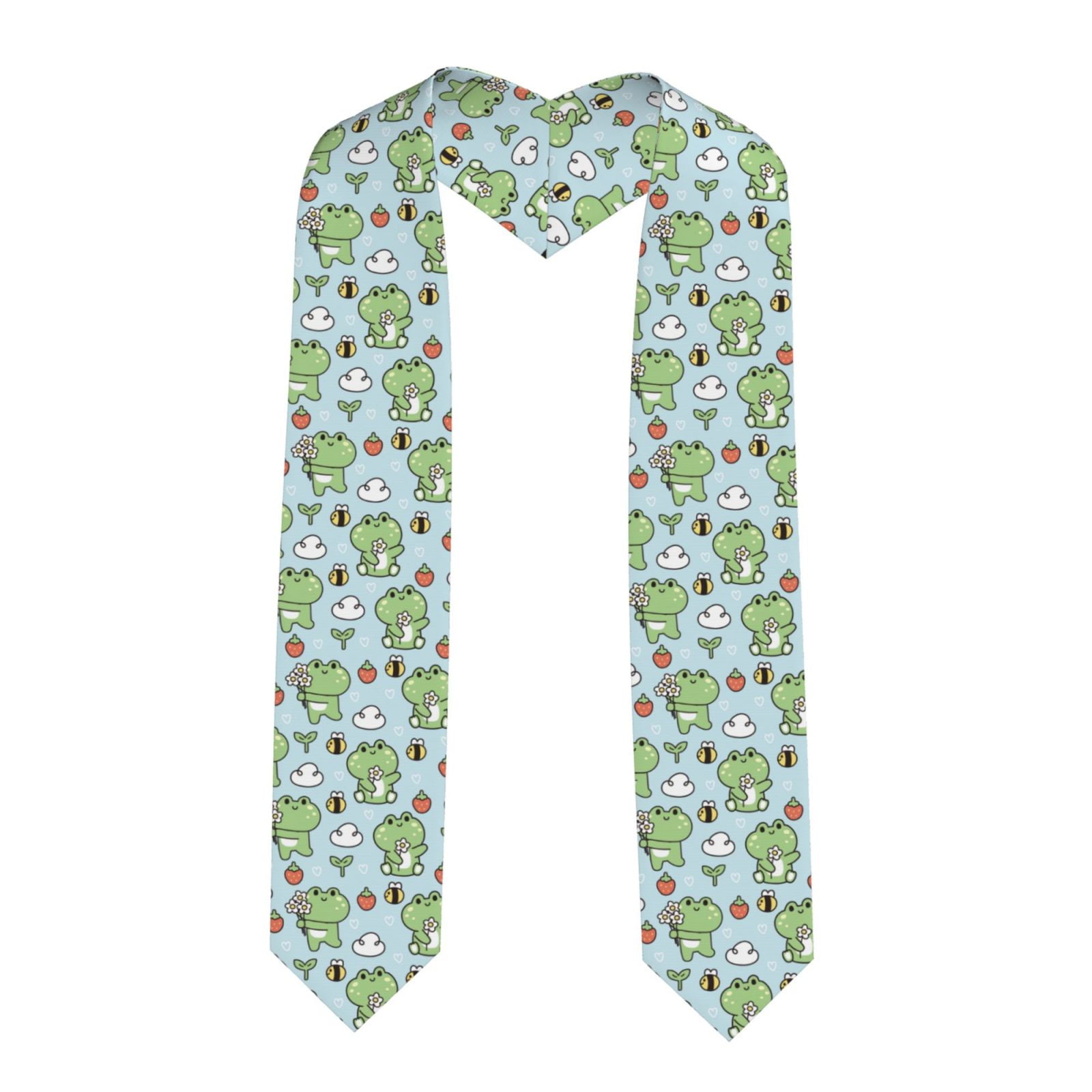 Easygdp Cute Floral Frog Unisex Adult Graduation Stole Shawl 36" Long ...