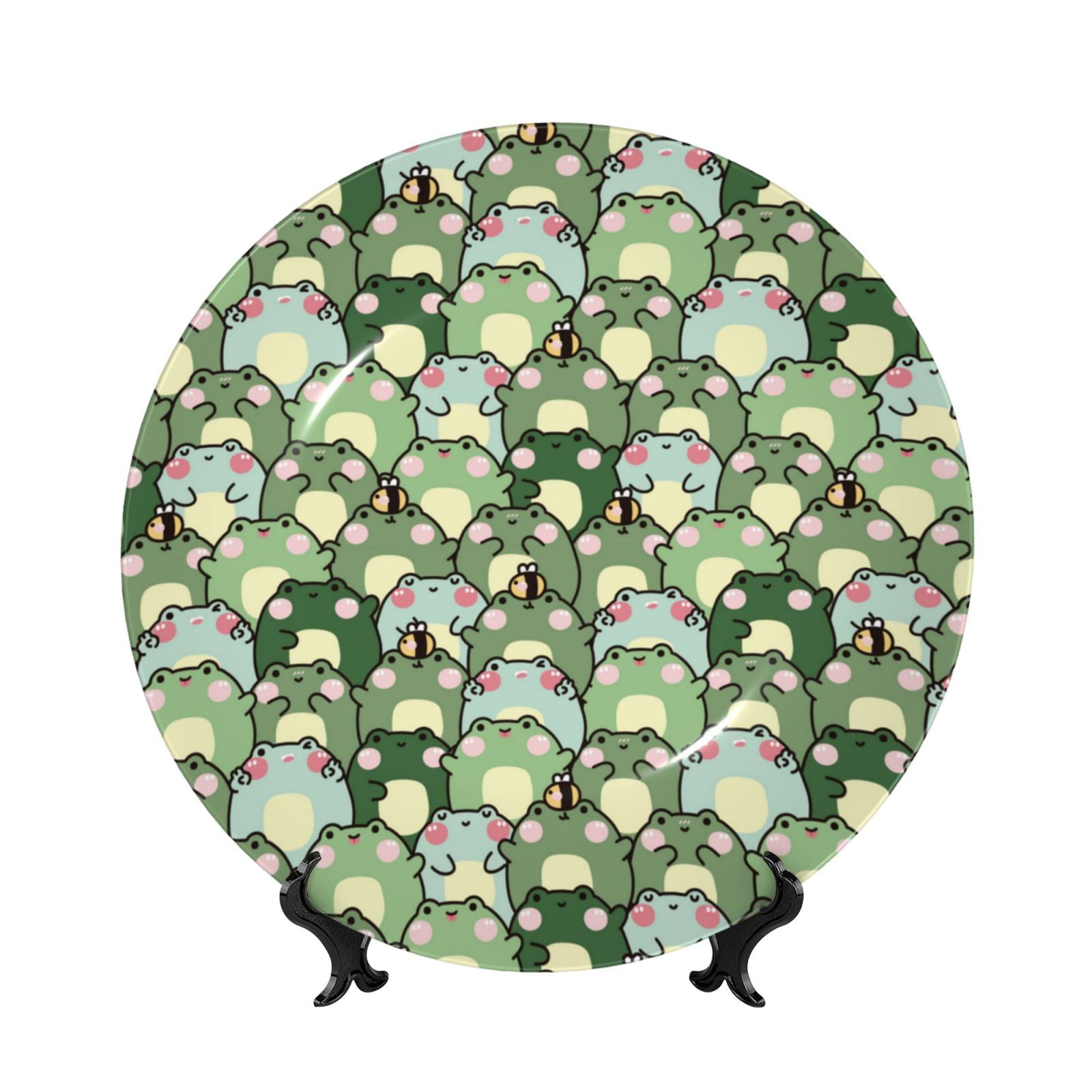 Easygdp Cute Frog Bone China Decorative Plate Ceramic Dinner Plates Art ...
