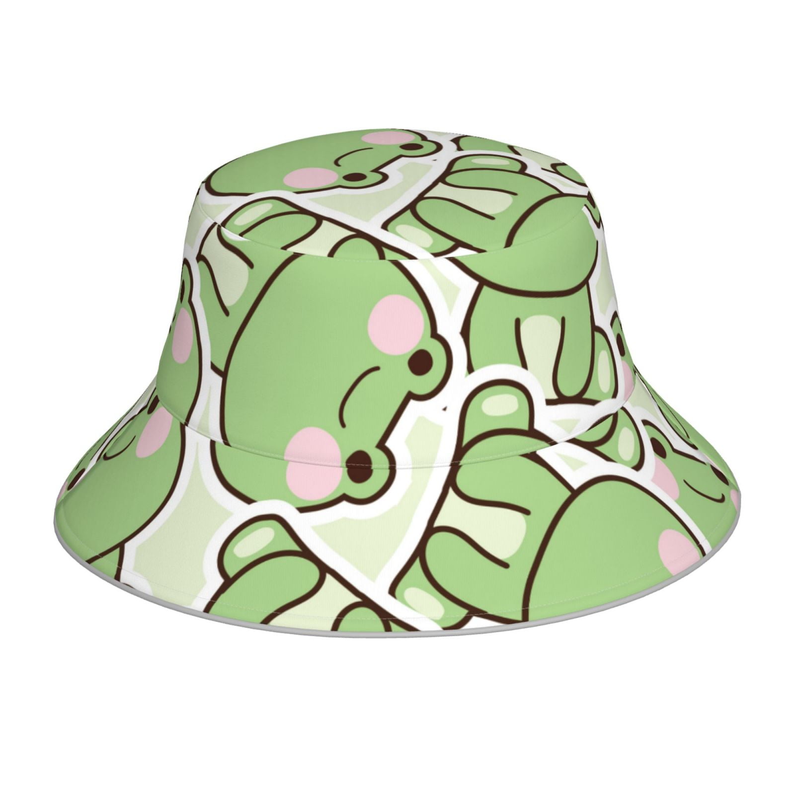 Easygdp Cute Frog Double-Sided Reflective Fisherman Hat for Outdoor and ...