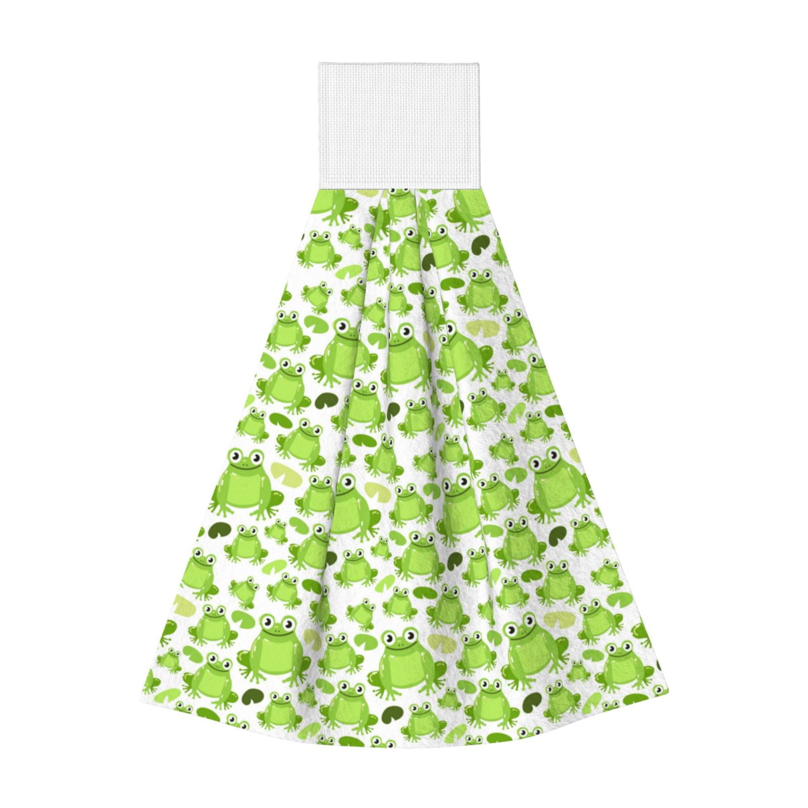 Easygdp Cute Frogs Kitchen Hand Towels Hanging Tie Towels Fast Drying ...