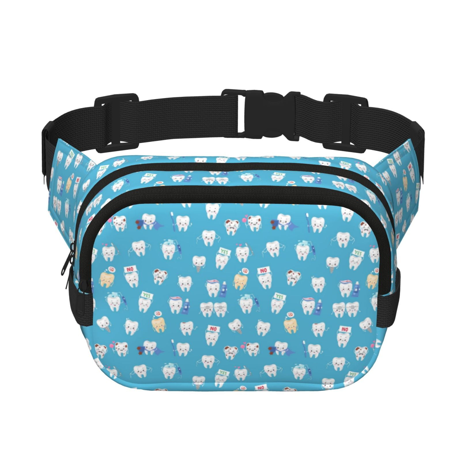 Easygdp Cute Healthy Teeth Fanny Packs for Women Men, Belt Bag, Fashion ...