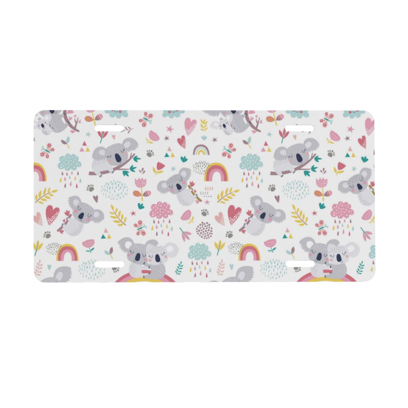 Easygdp Cute Koala License Plate Car Front License Plate Car Decoration ...