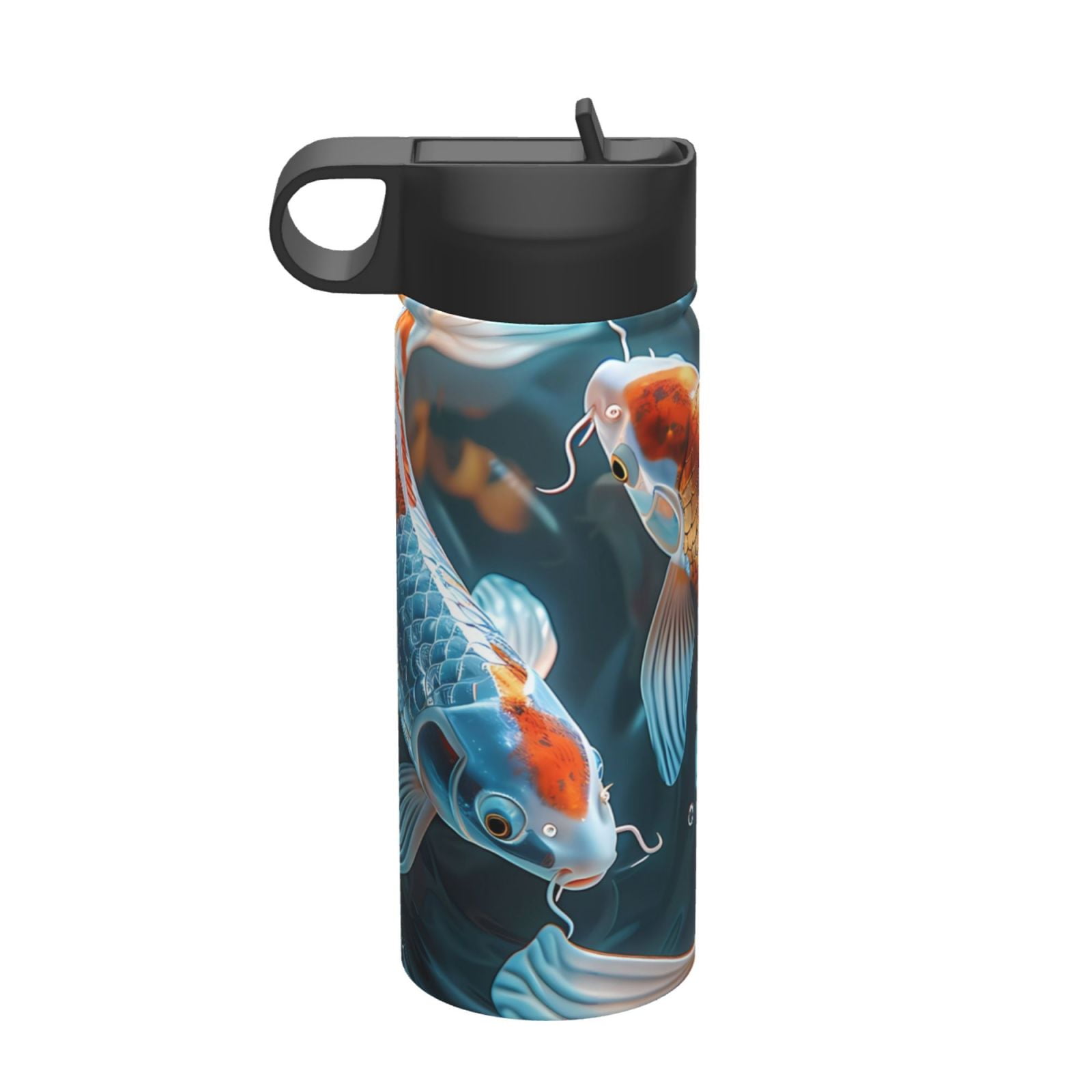 Easygdp Cute Koi Fish Serenity 18oz Sports Insulated Kettle With Straw ...