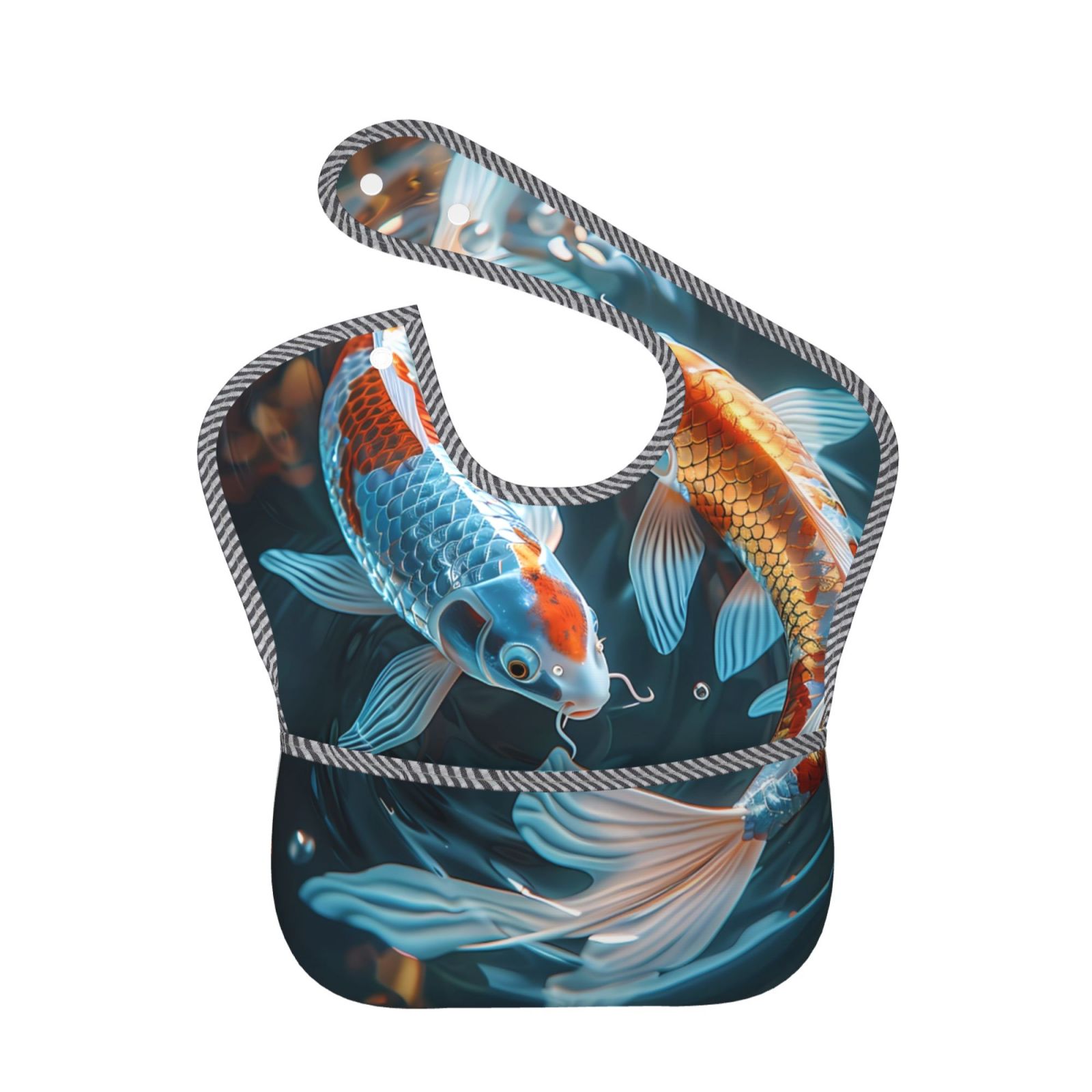 Easygdp Cute Koi Fish Serenity Bibs For Babies, Baby Bibs for Eating ...