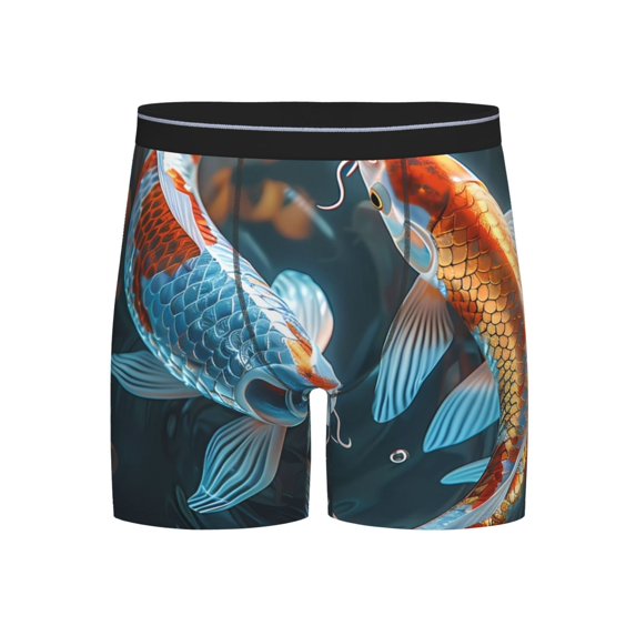 Easygdp Cute Koi Fish Serenity Men's Boxer Briefs Men’s Underwear Boxer ...