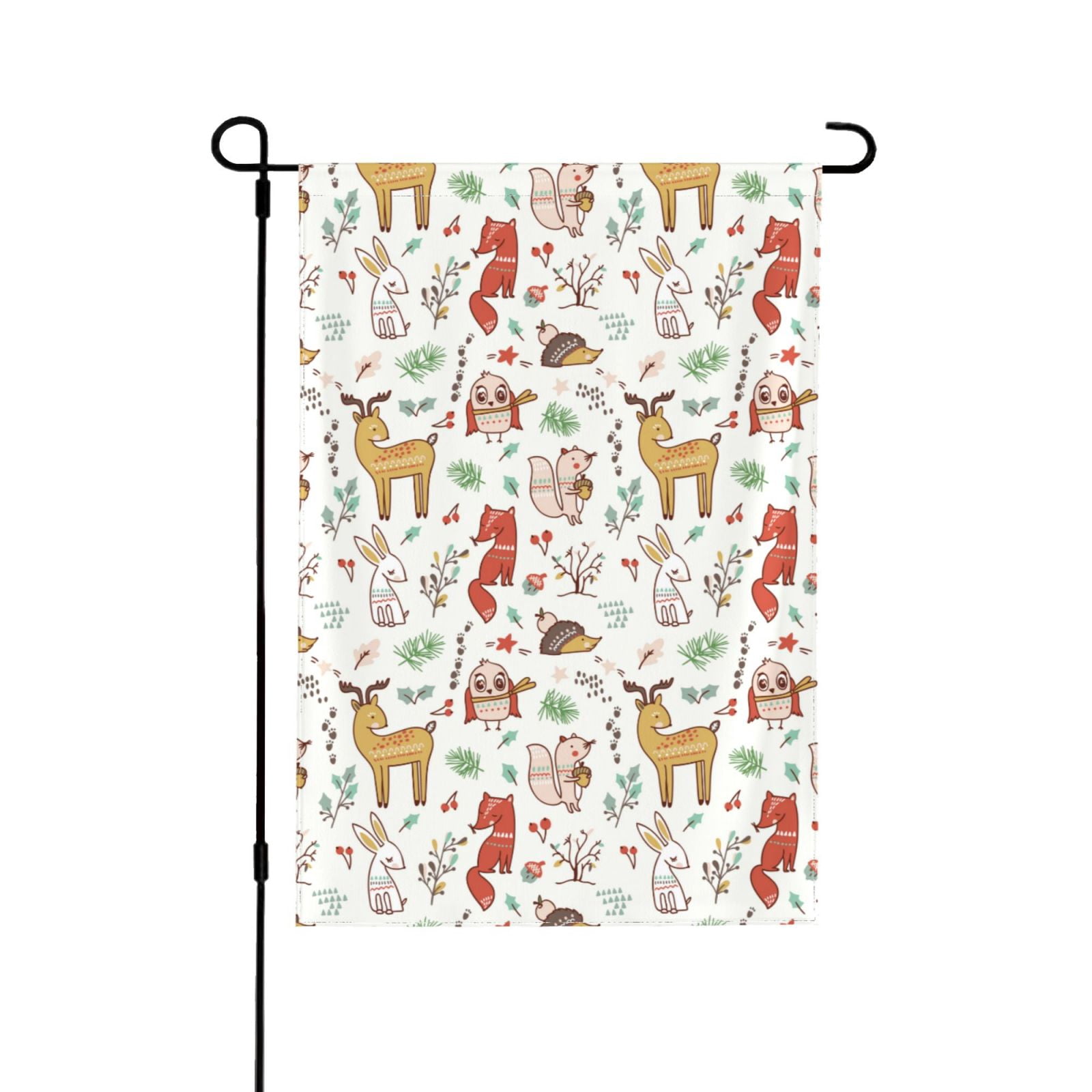 Easygdp Cute Little Animals Garden Flag Yard Flag Welcome Flag, Double ...