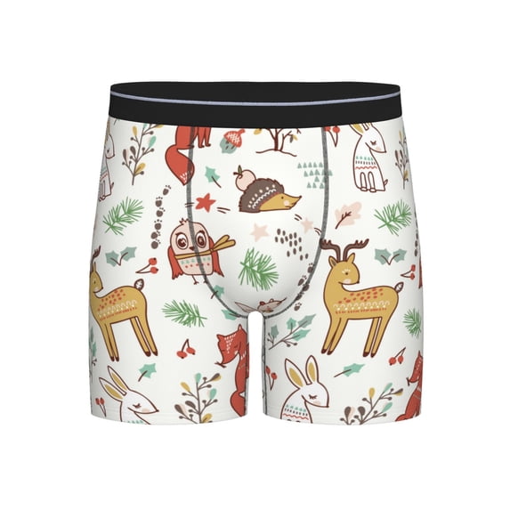 Easygdp Cute Little Animals Men's Boxer Briefs Men’s Underwear Boxer ...