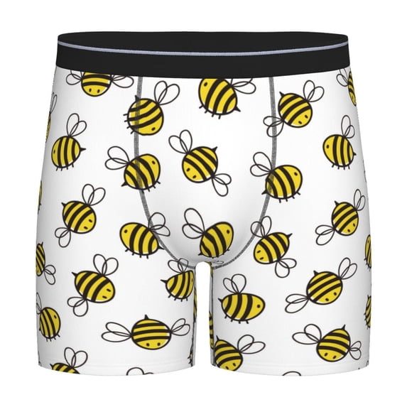 Easygdp Cute Little Bee Men's Boxer Briefs Men’s Underwear Boxer Briefs ...