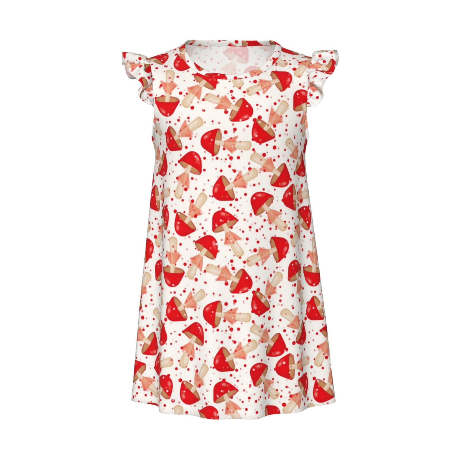 Easygdp Cute Mushroom Girls Pajamas Dress, Princess Nightgown for Girls ...