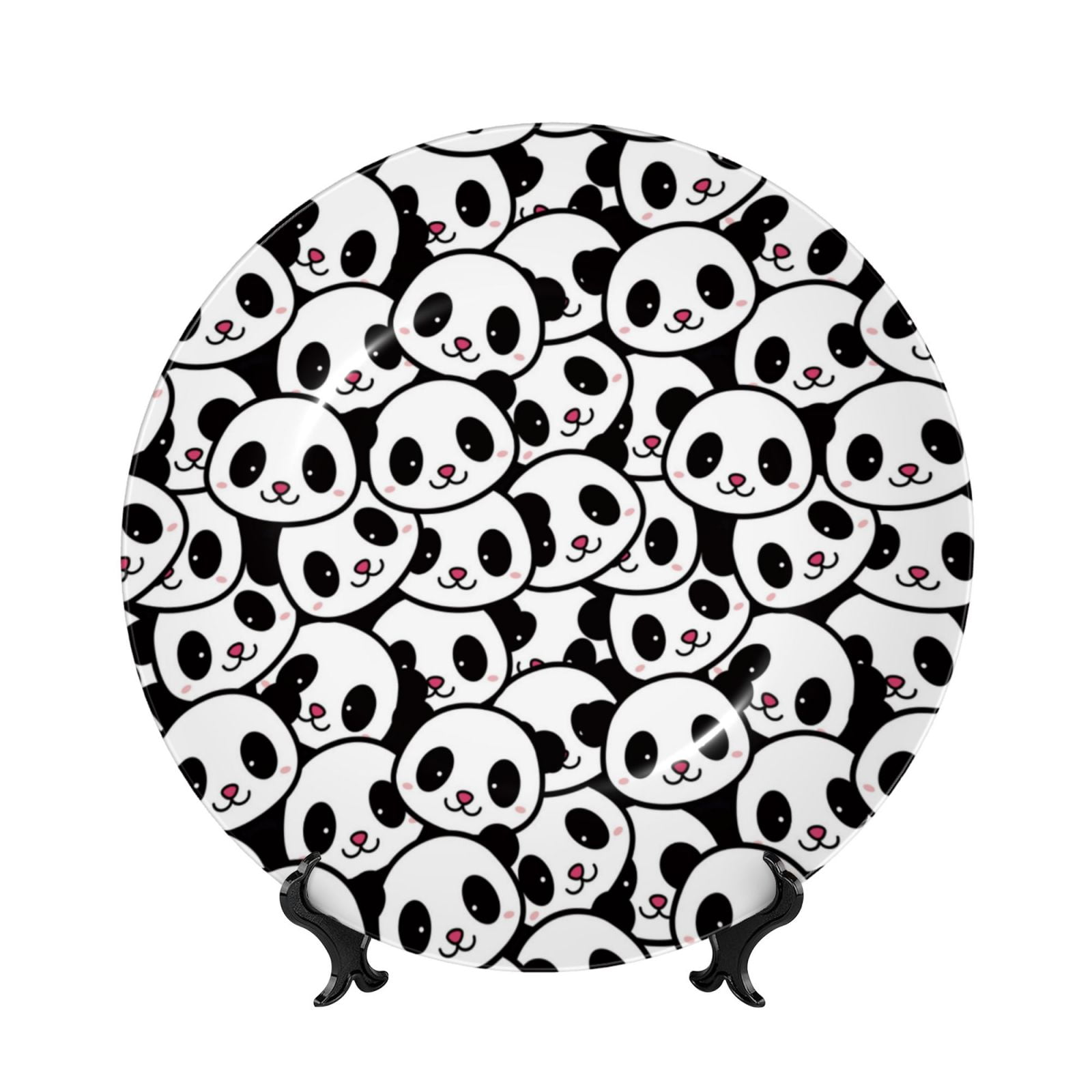 Easygdp Cute Panda Bone China Decorative Plate Ceramic Dinner Plates ...