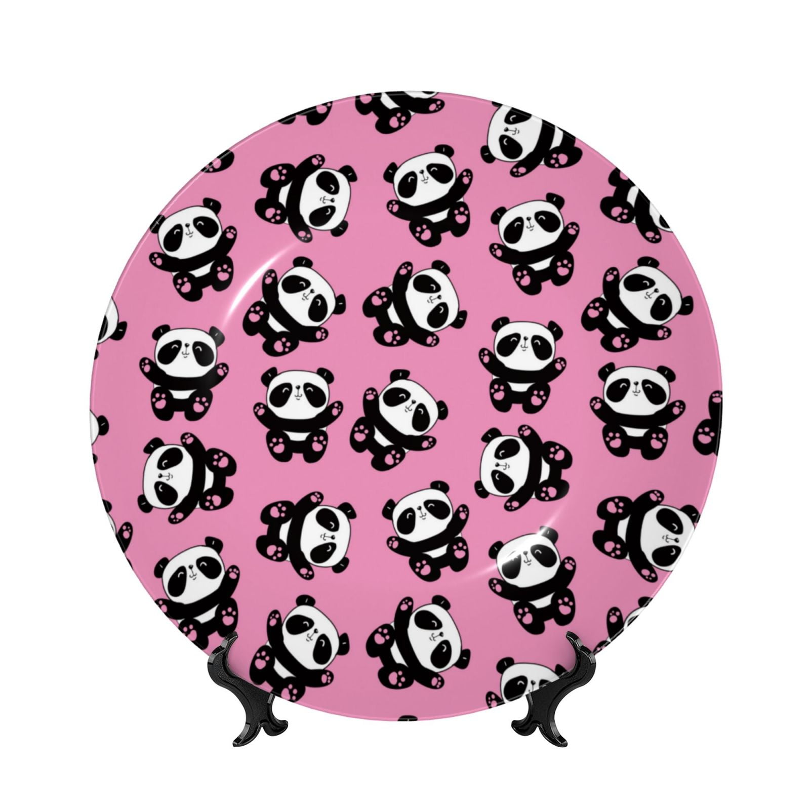 Easygdp Cute Panda Bone China Decorative Plate Ceramic Dinner Plates ...
