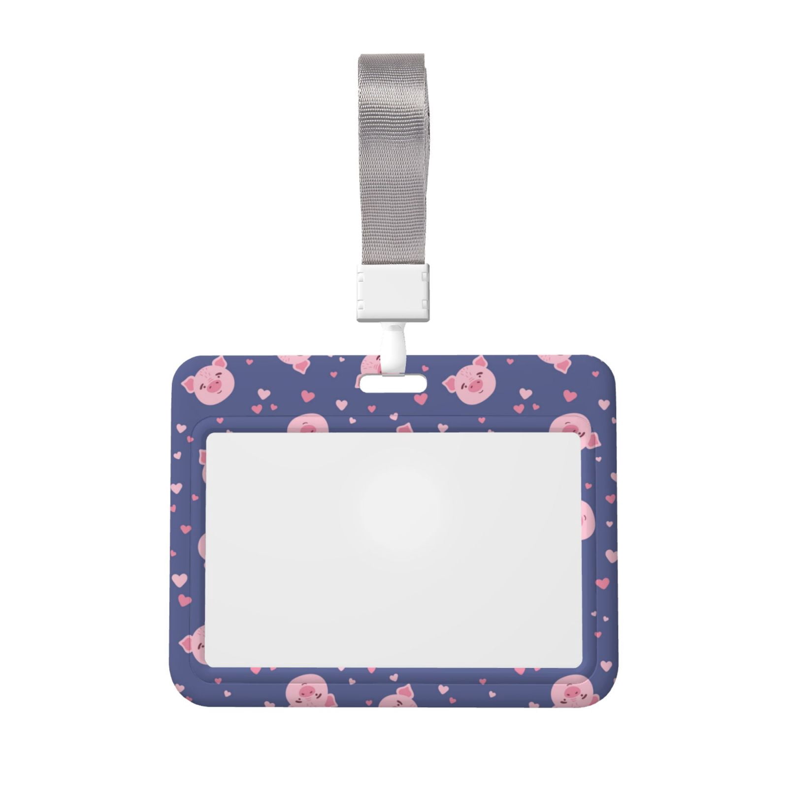 Easygdp Cute Pig Card Badge Holder Work Badge Sleeve for Office, School ...