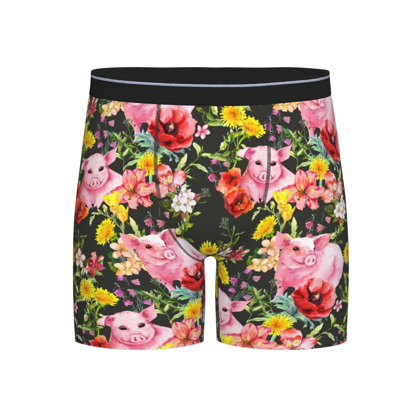 Easygdp Cute Pigs Sunflower Men's Boxer Briefs Men’s Underwear Boxer ...