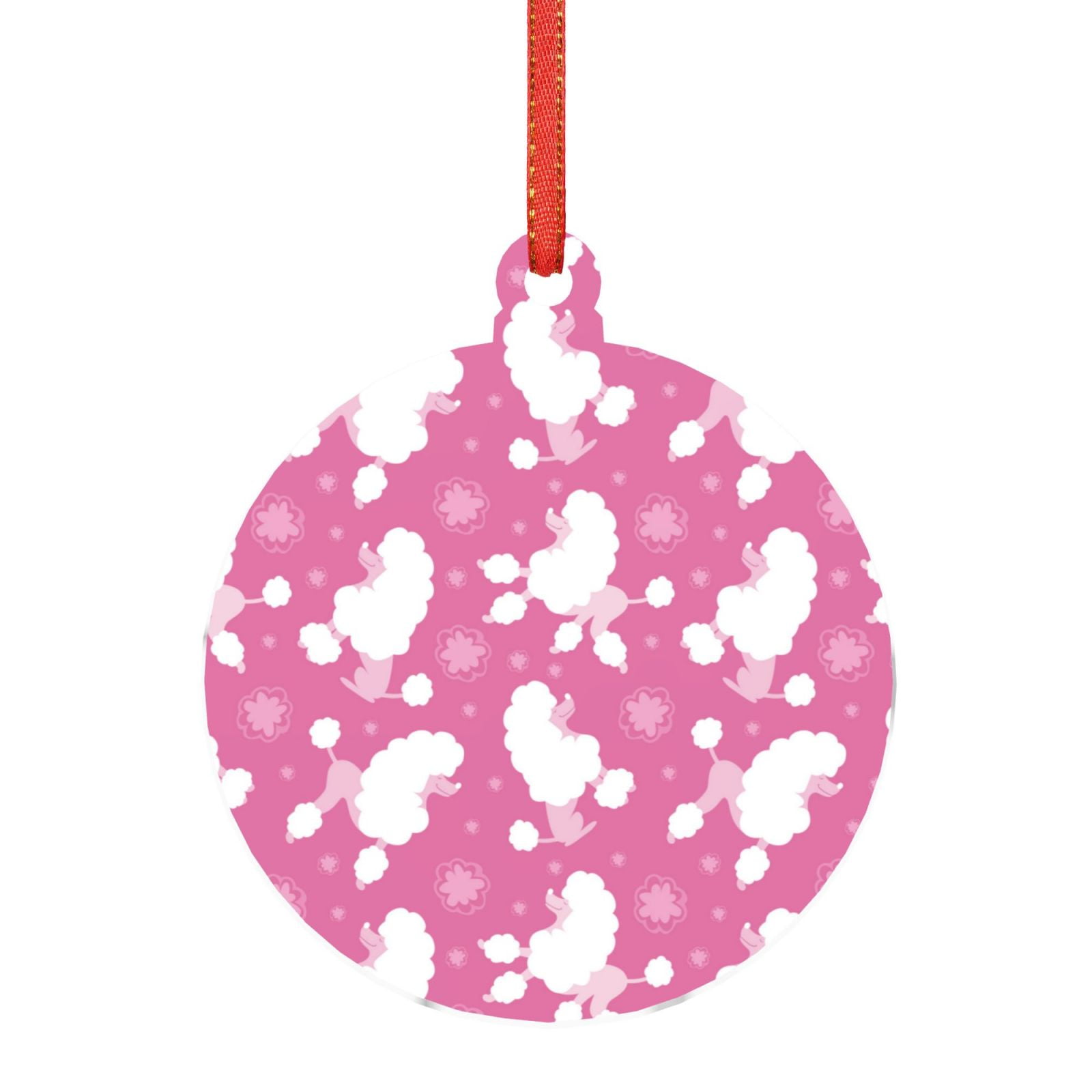 Easygdp Cute Poodle Dog Christmas Ornament Acrylic Christmas Tree ...