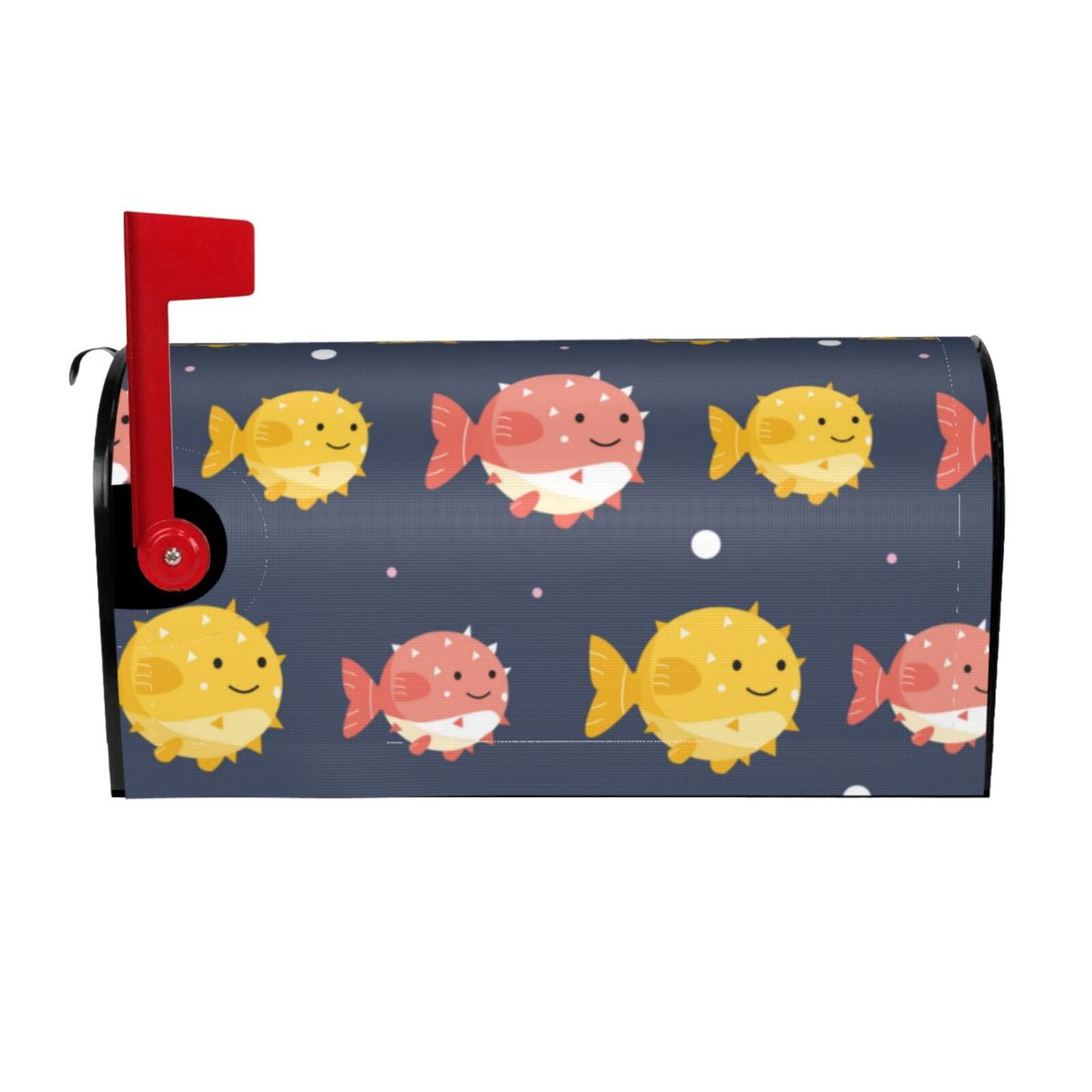 Easygdp Cute Puffer Fish Mailbox Covers Garden Outdoor Yard Outside ...