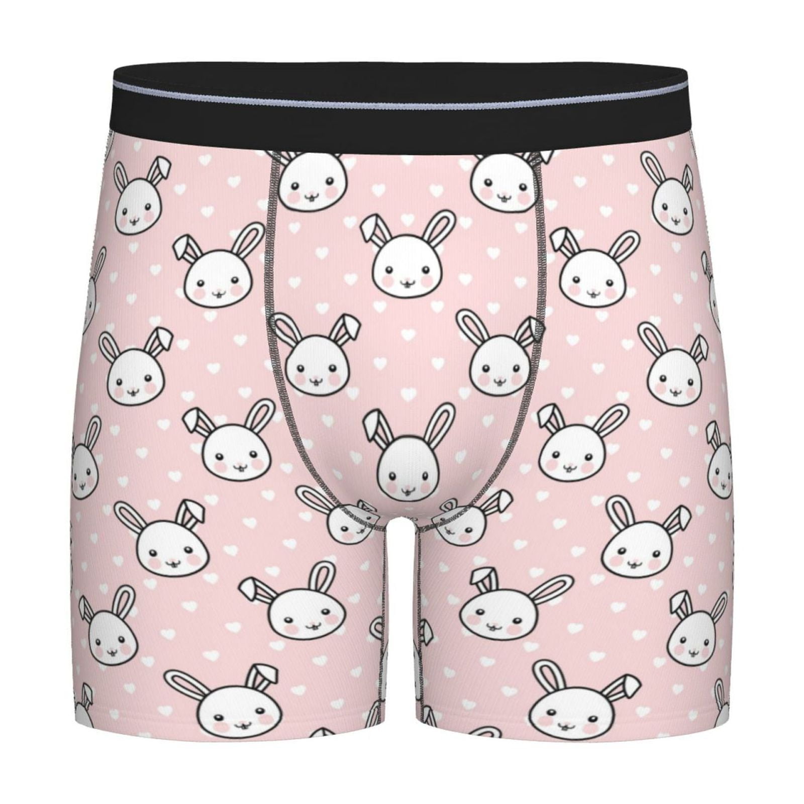 Easygdp Cute Rabbit Men's Boxer Briefs Men’s Underwear Boxer Briefs for ...