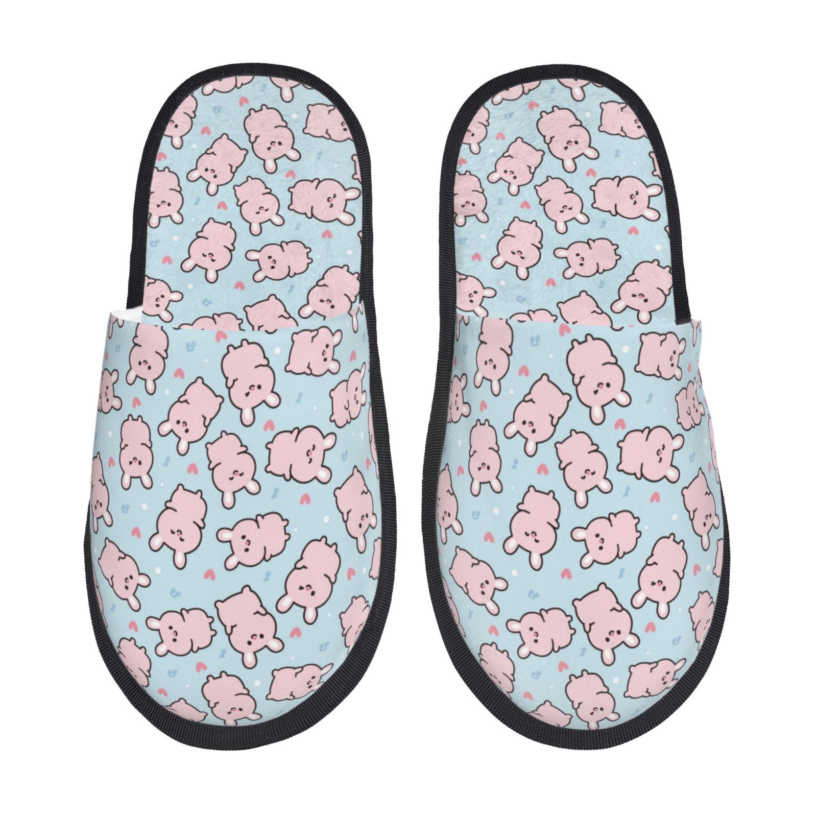 Easygdp Cute Rabbit Slippers Fuzzy House Slippers, Cozy Slippers for ...