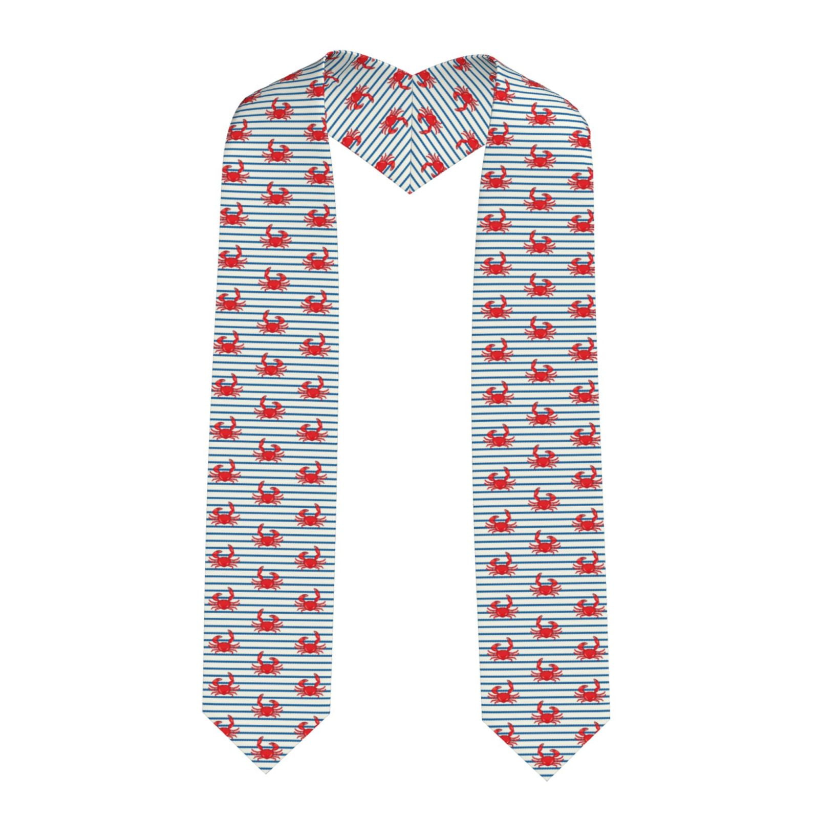 Easygdp Cute Red Crabs With Nautical Unisex Adult Graduation Stole ...