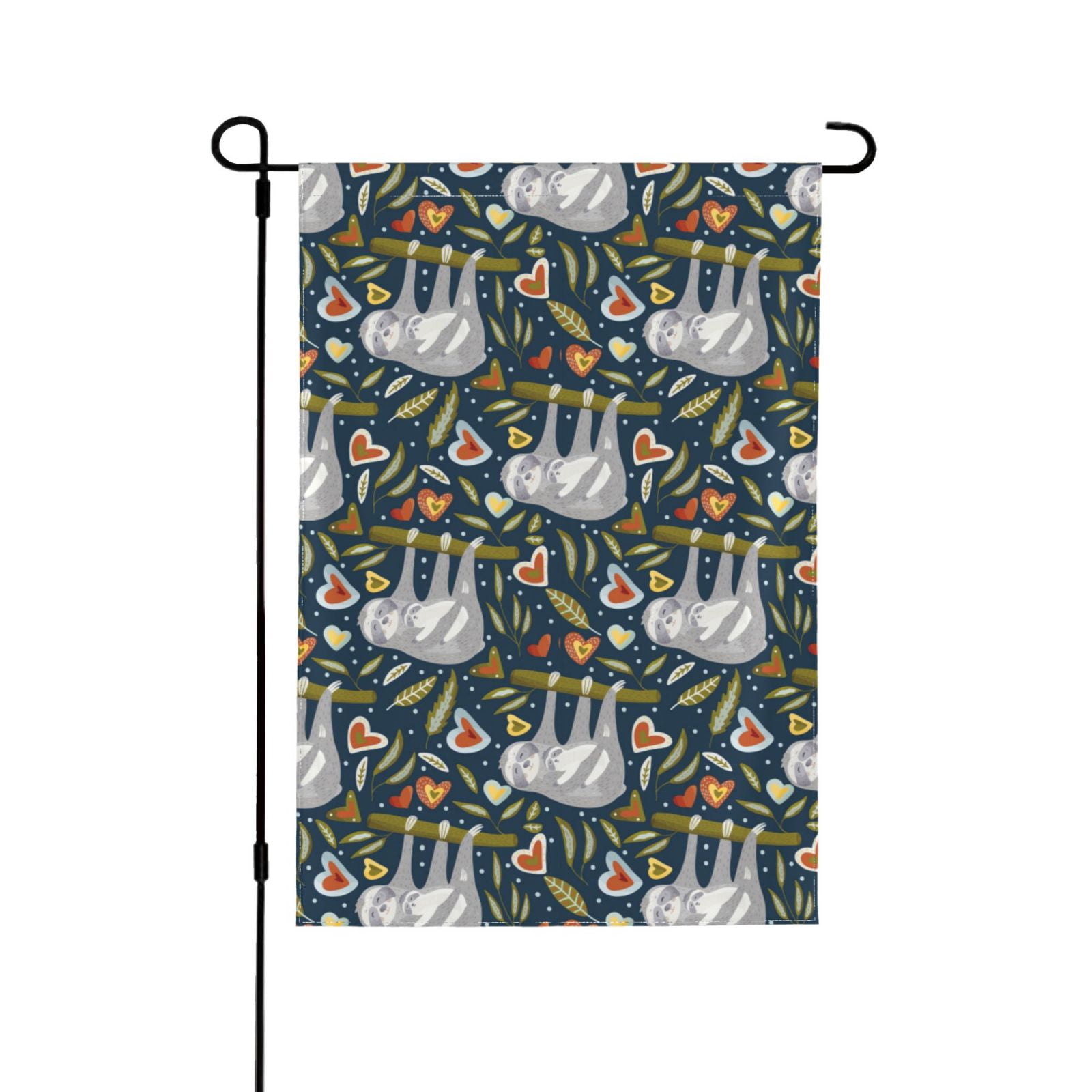 Easygdp Cute Sloth Garden Flag Yard Flag Welcome Flag, Double-Sided ...
