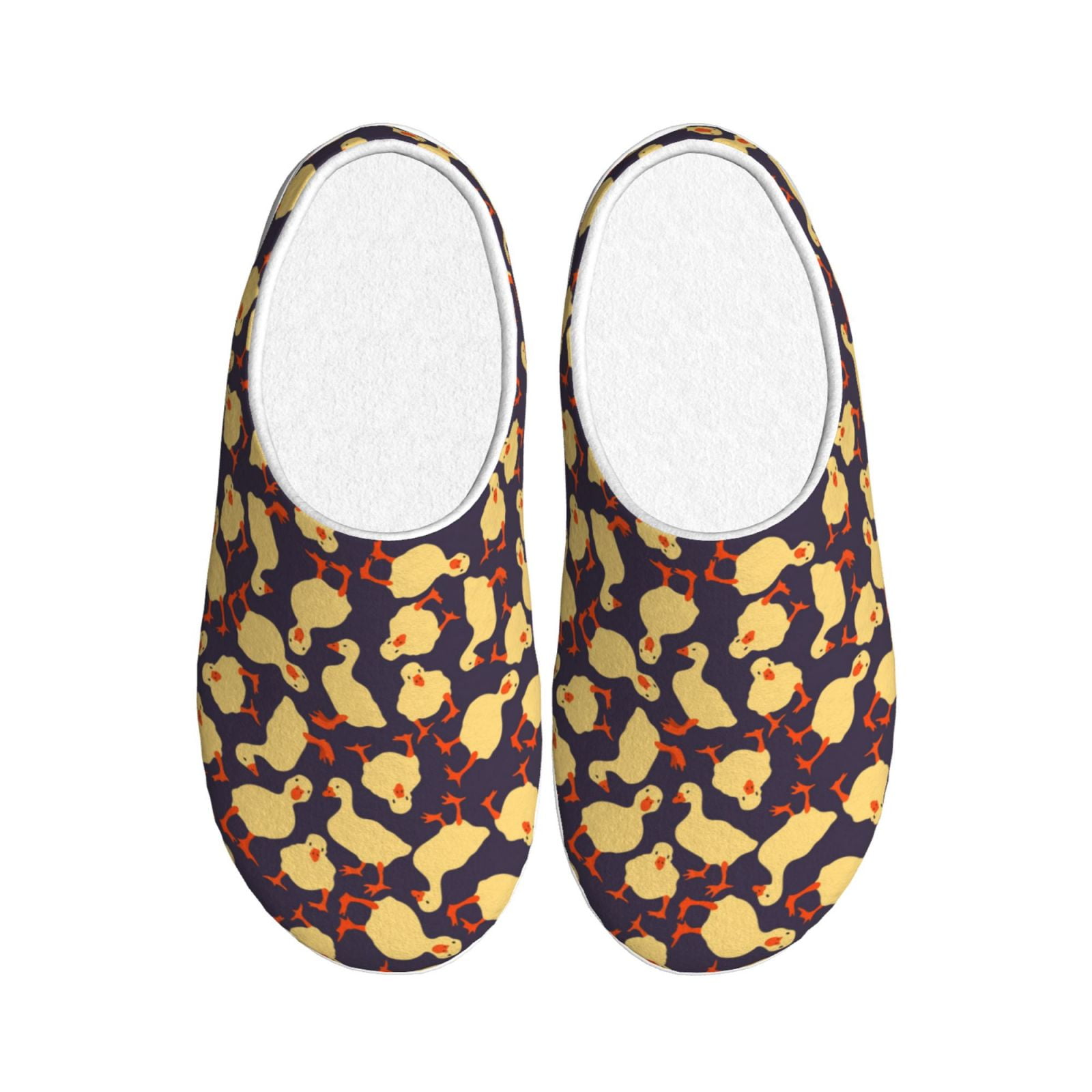 Easygdp Cute Small Farm Birds Slippers for Women Mens Winter Warm Home ...