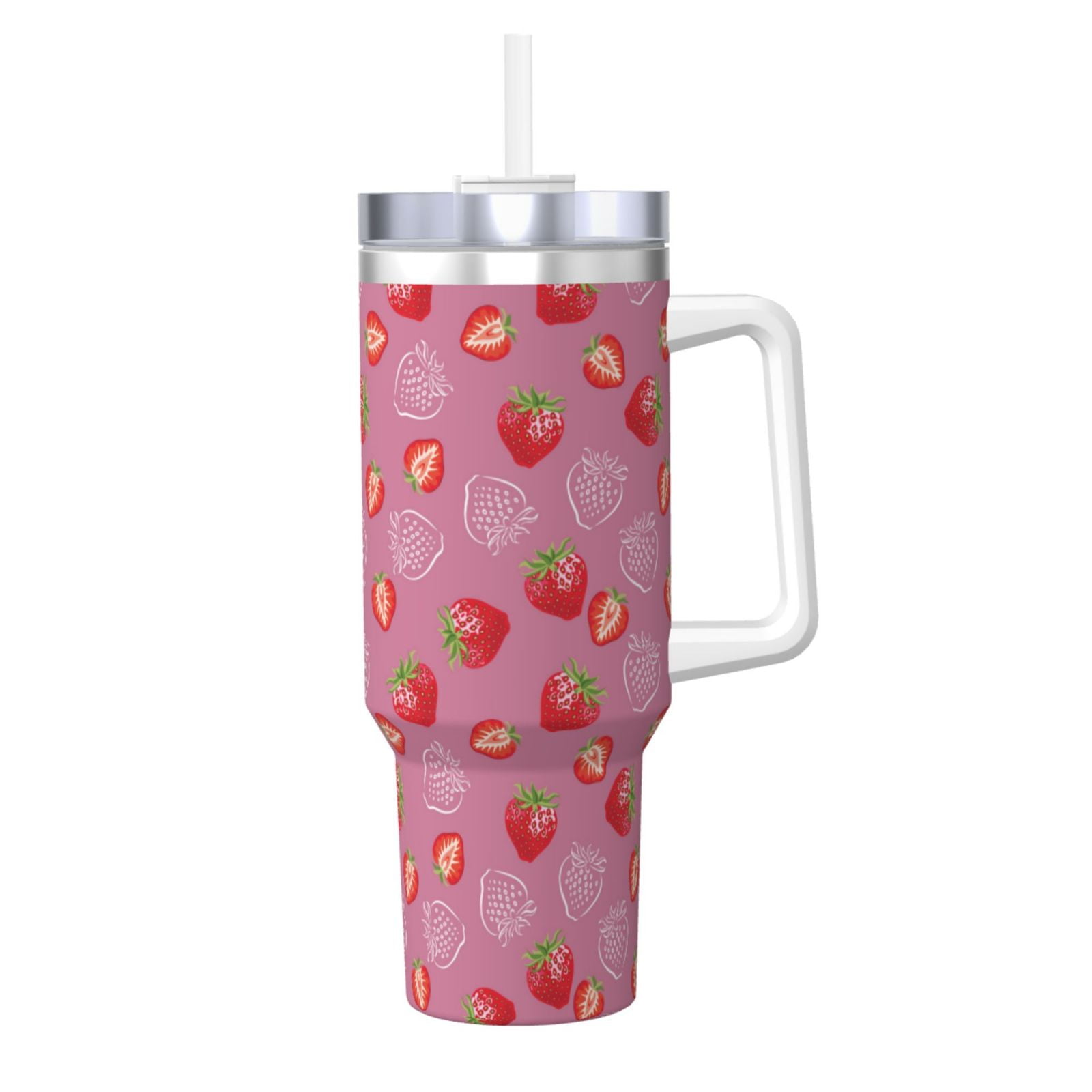 Easygdp Cute Strawberry Insulated Stainless Steel Hot/Cold Coffee Cup ...