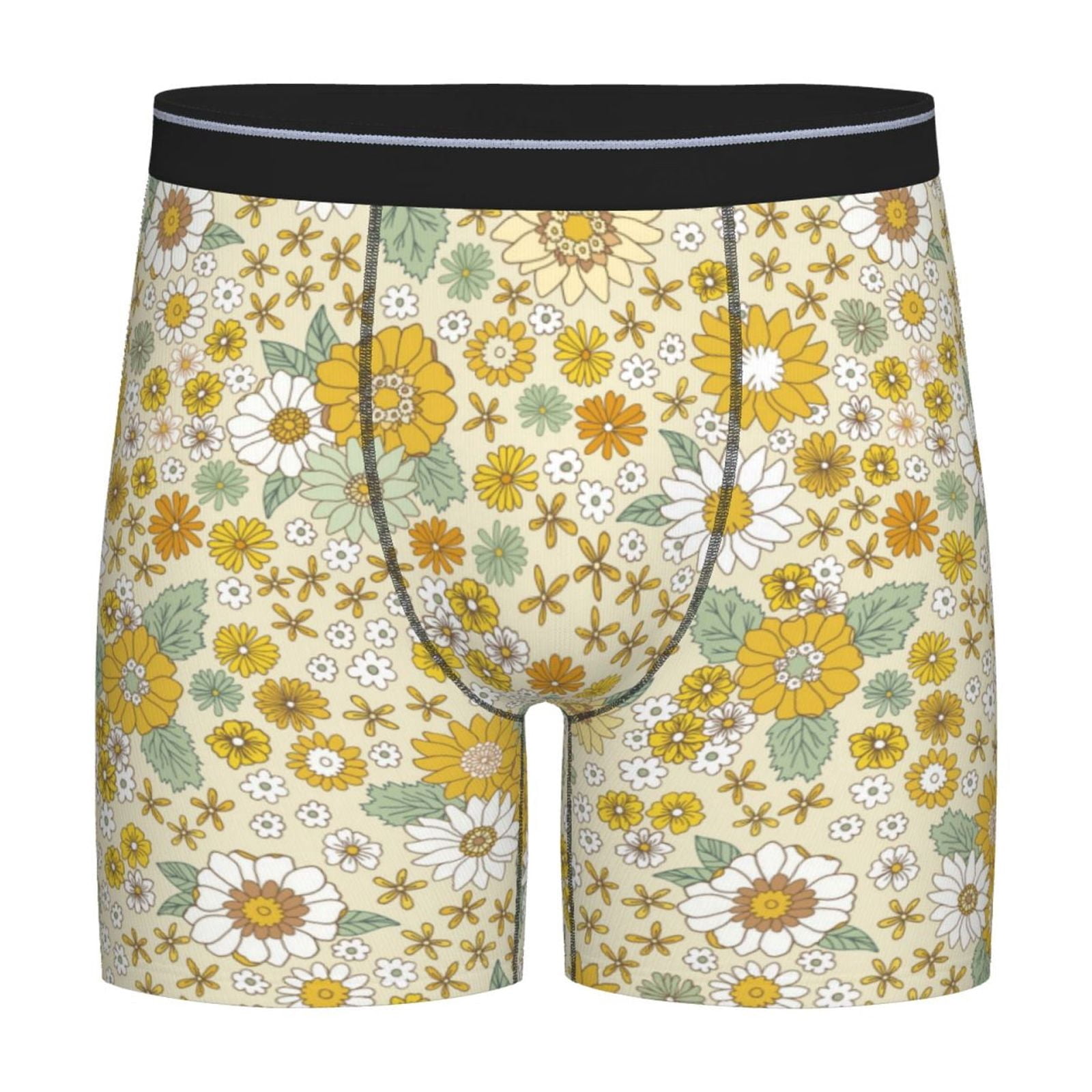 Easygdp Cute Sunflower Men's Boxer Briefs Men’s Underwear Boxer Briefs ...