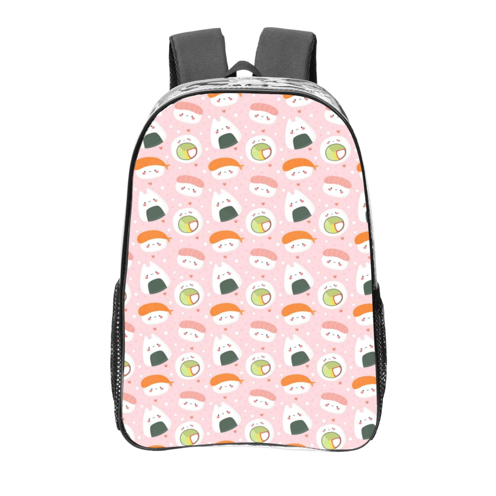 Easygdp Cute Sushi (2) Clear Backpack, Transparent Bookbag for School ...