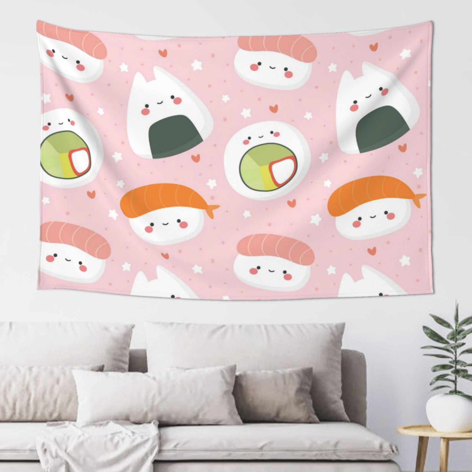 Easygdp Cute Sushi Tapestry Wall Hanging, Wall Tapestries for Bedroom ...