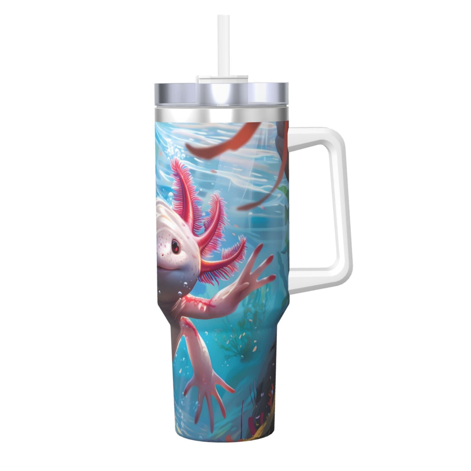 Easygdp Cute Underwater Axolotl Insulated Stainless Steel Hot/Cold ...