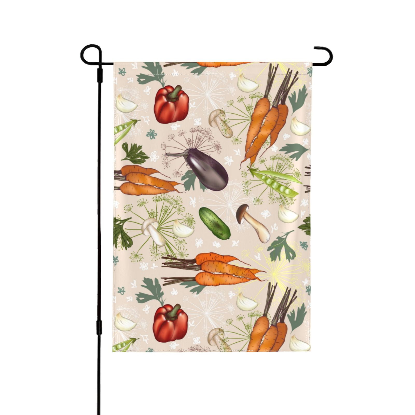 Easygdp Cute Vegetables Garden Flag Yard Flag Welcome Flag, Double ...