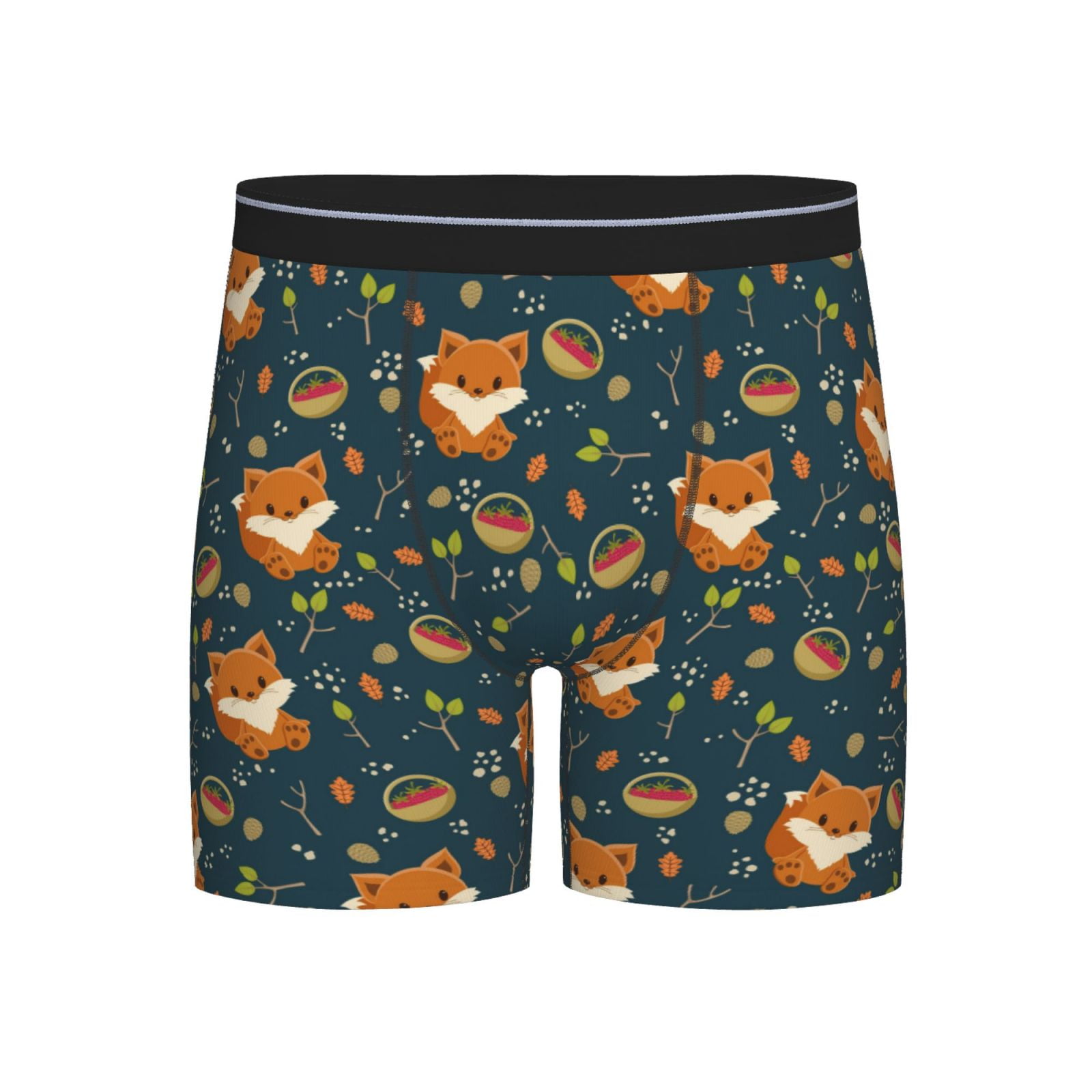 Easygdp Cute plant fox Men's Boxer Briefs Men’s Underwear Boxer Briefs ...