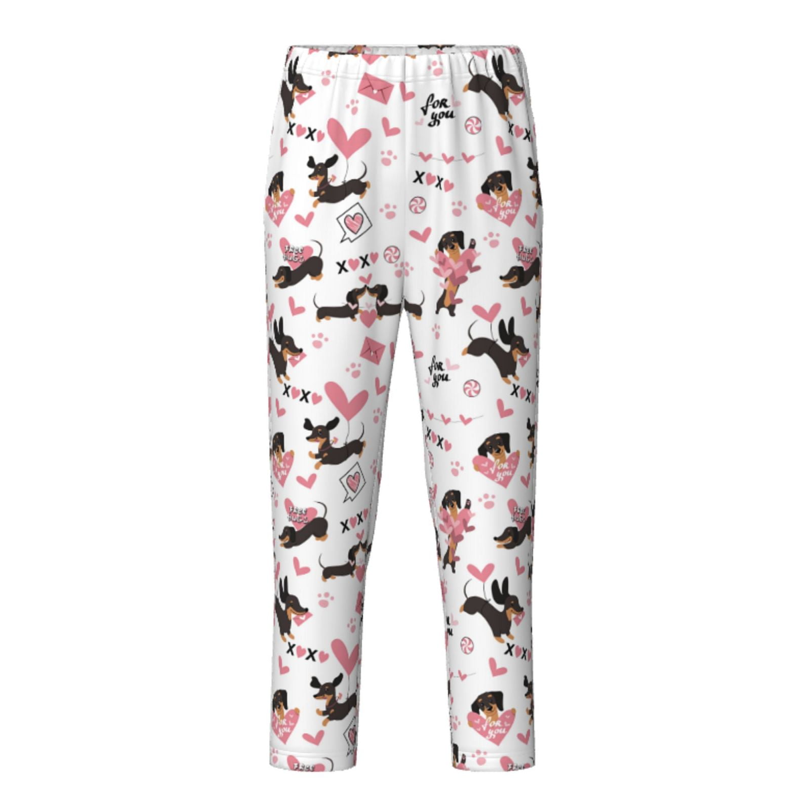 Easygdp Dachshund Dog Puppy Boys Girls Pajama Pants Long Sleep Pants ...