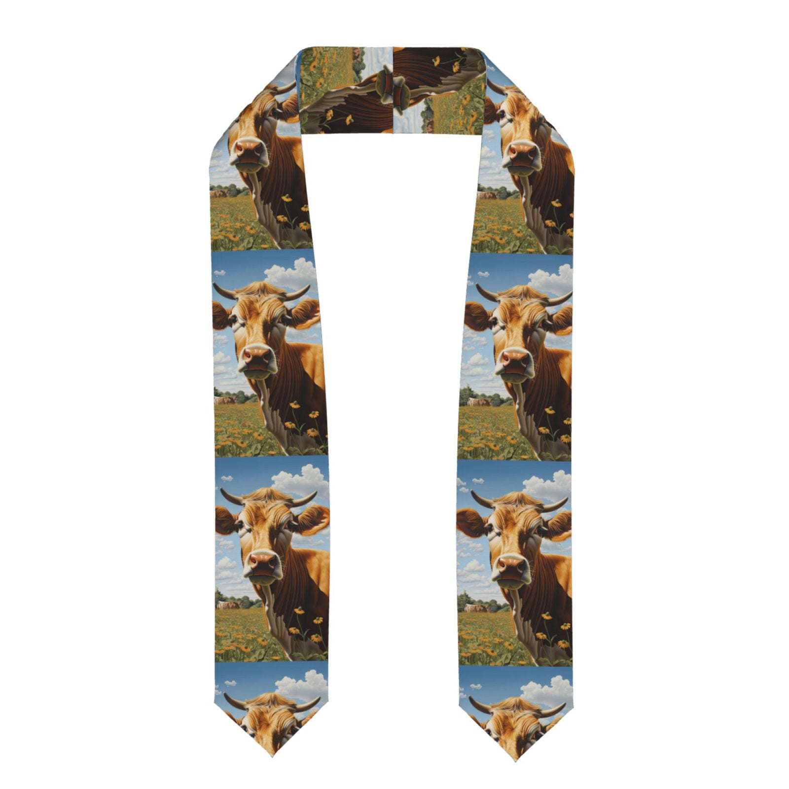 Easygdp Daisy Flower Field Cow Unisex Adult Graduation Stole Shawl 36 ...
