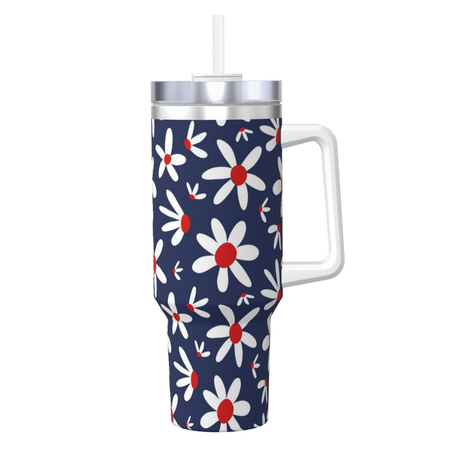 Easygdp Daisy Flowers Insulated Stainless Steel Hot/Cold Coffee Cup ...