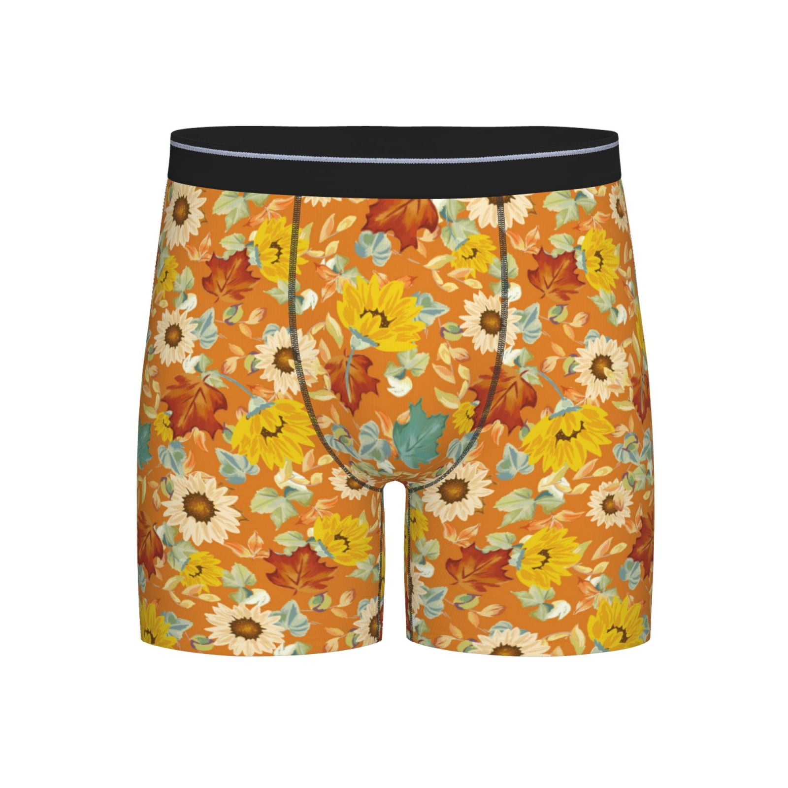 Easygdp Daisy maple fall Men's Boxer Briefs Men’s Underwear Boxer ...
